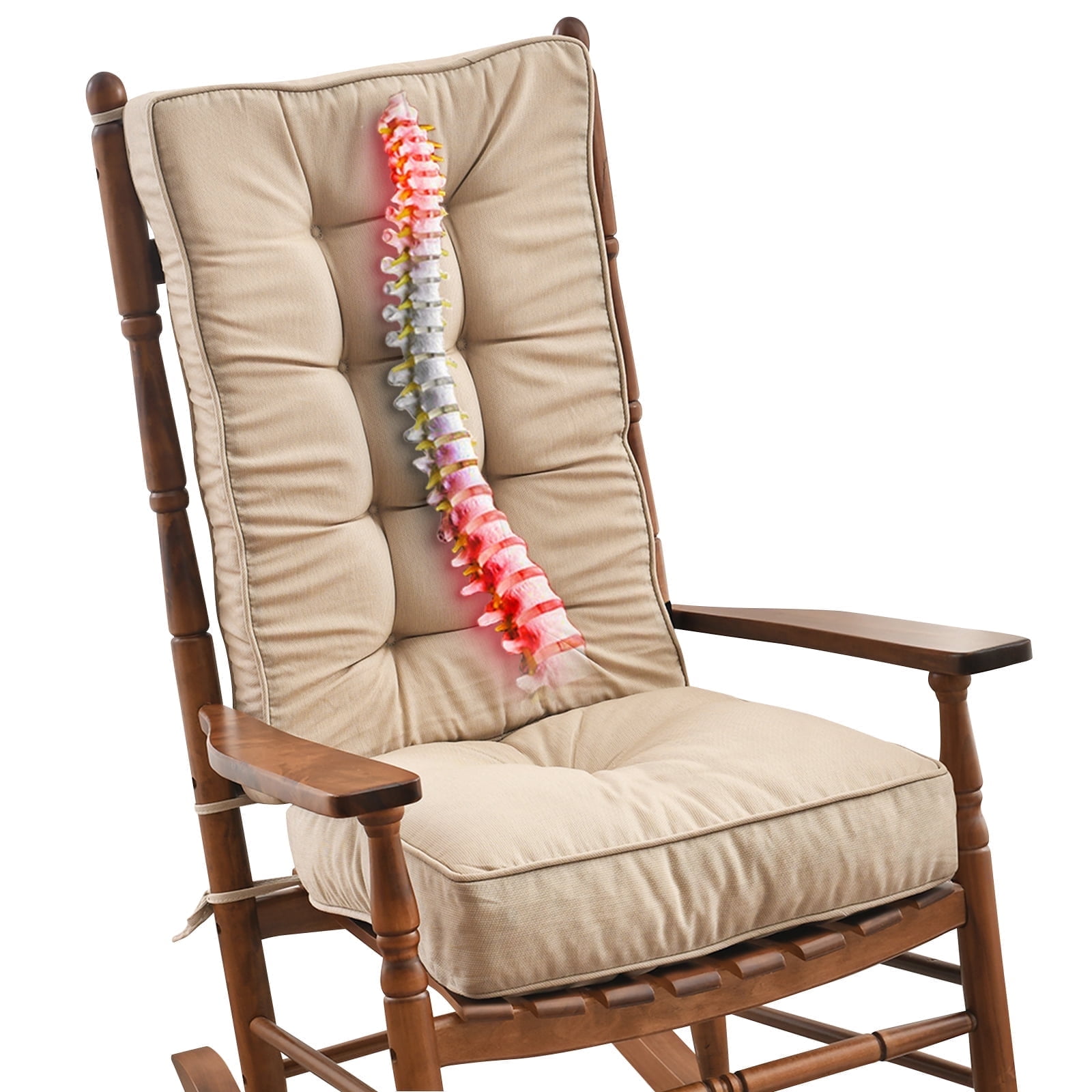 SUNROX Memory Foam Jumbo Rocking Chair Cushions, Set of Seat & Back ...