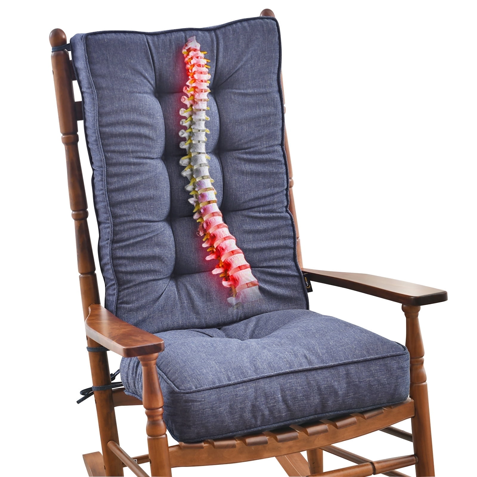 SUNROX Memory Foam Jumbo Rocking Chair Cushions, Set of Seat & Back ...