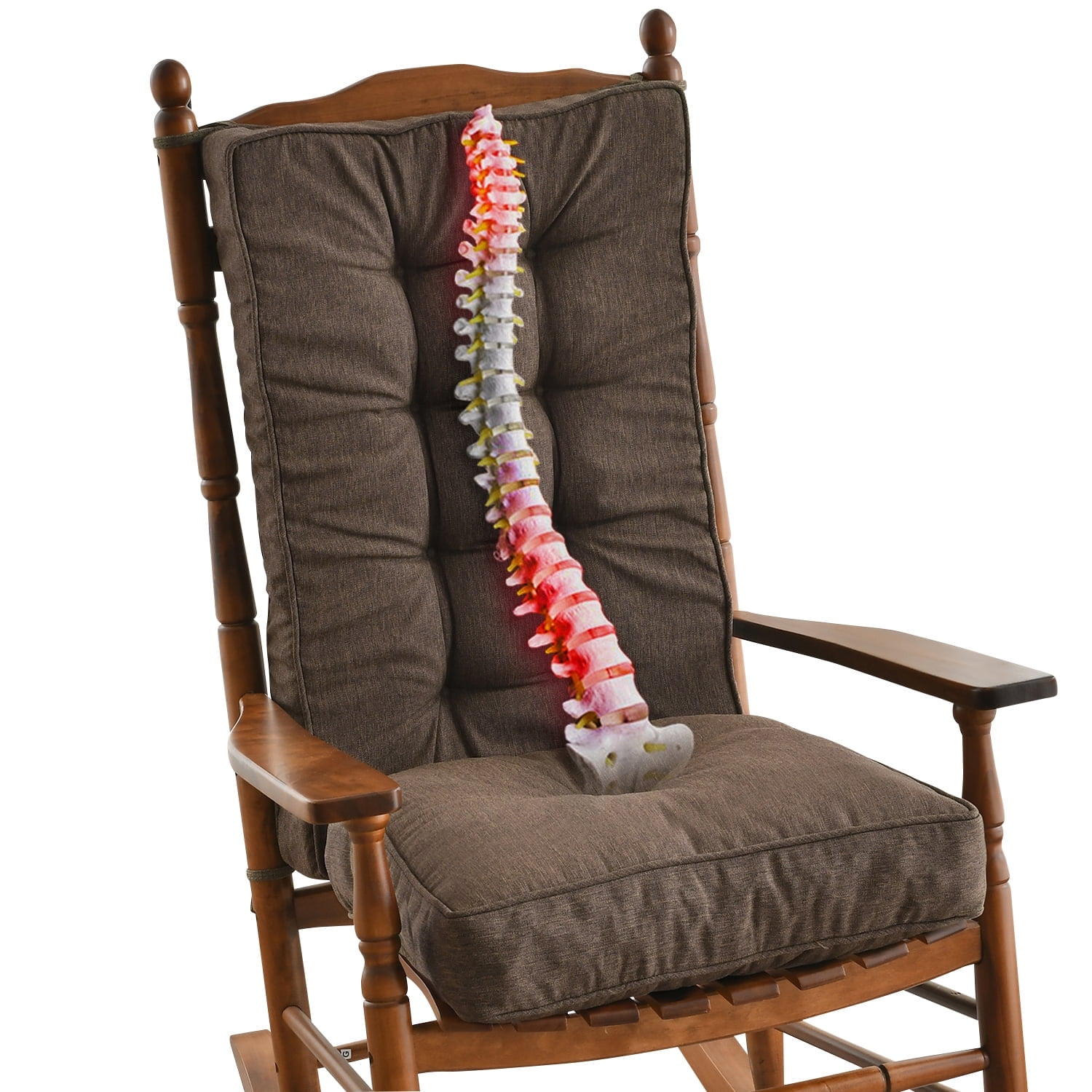 SUNROX Memory Foam Jumbo Rocking Chair Cushions, Set of Seat & Back ...