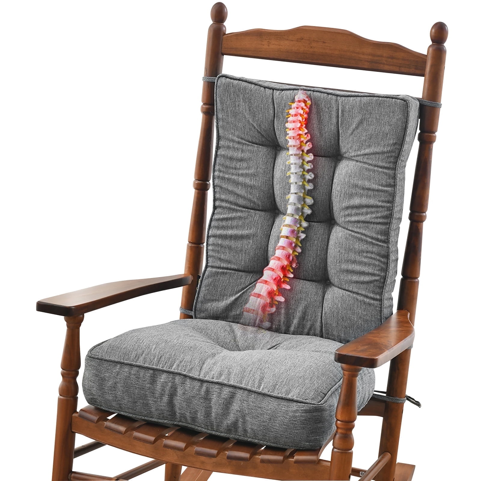 SUNROX Memory Foam Non Slip Rocking Chair Cushion, Set of Seat & Back ...