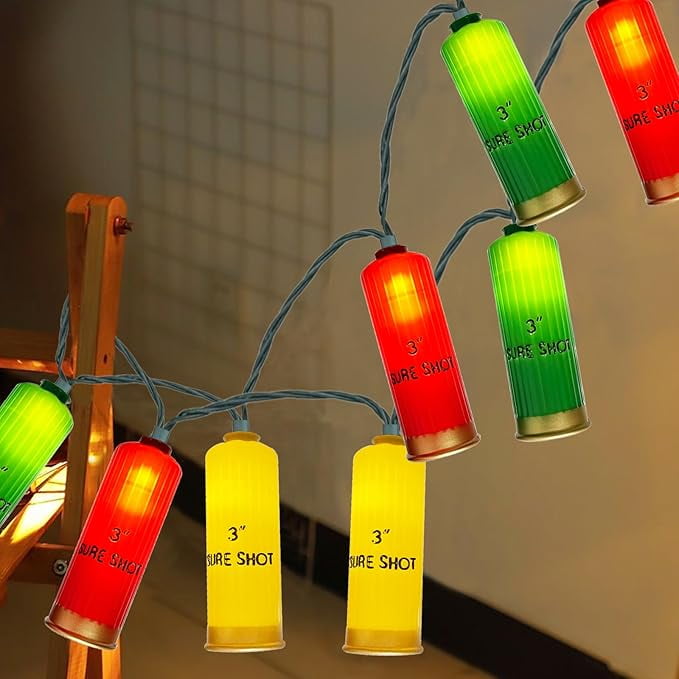 SUNSGNE 8.5ft LED Shotgun Shells String Lights, Indoor Decorative ...