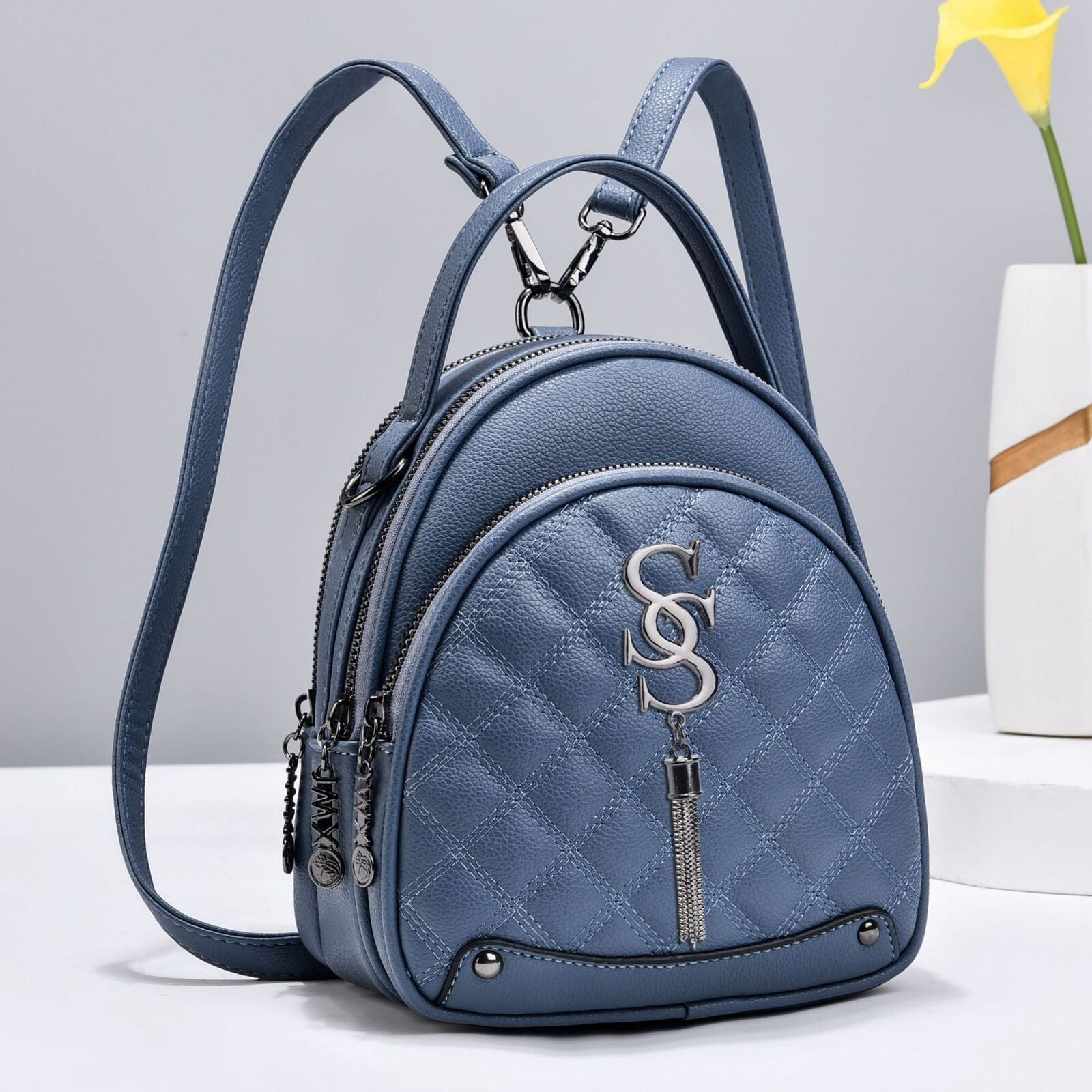 SUNSHINEWomen's Ladies Leather Backpack Purse Anti-Theft Rucksack ...