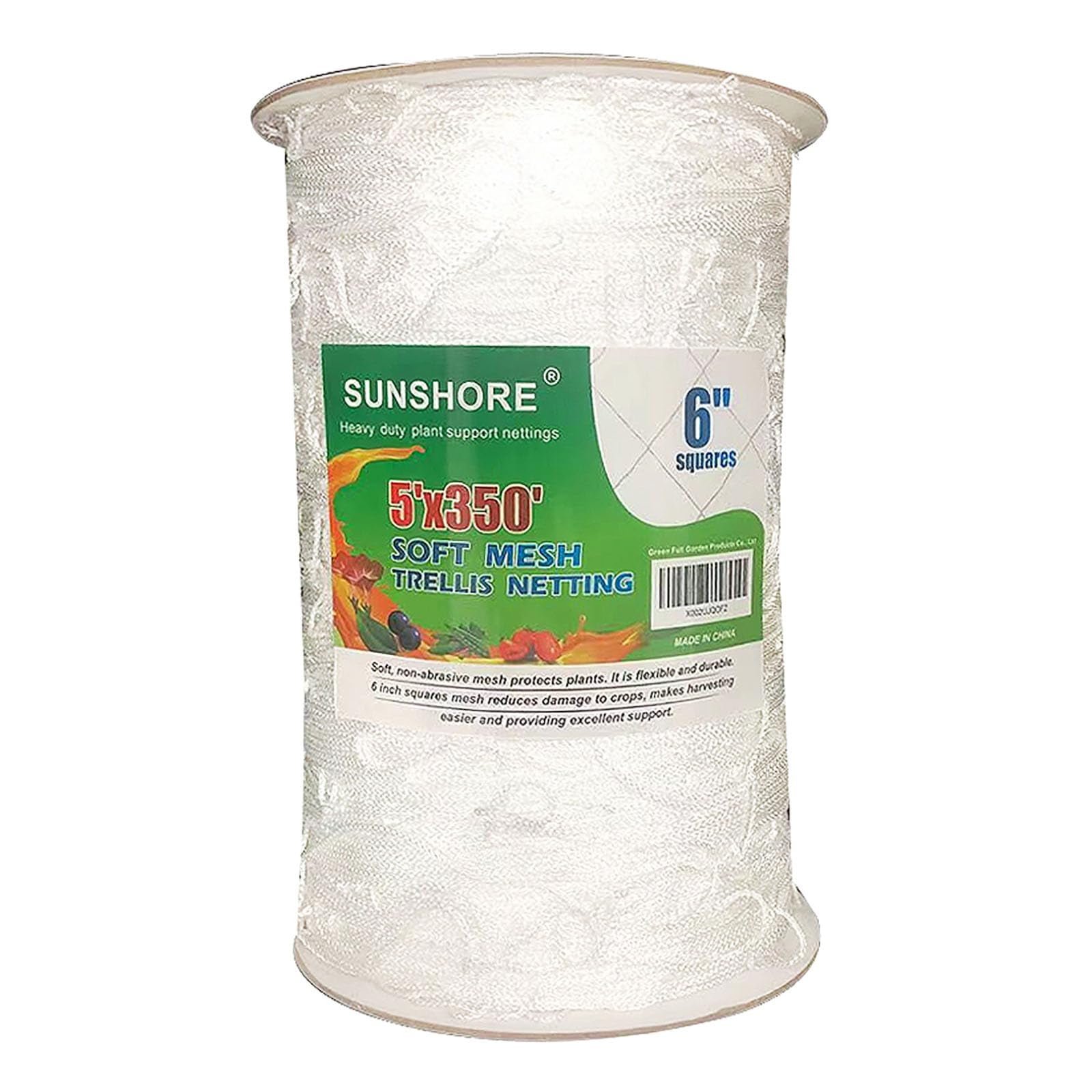 SUNSHORE 5x350ft Garden Trellis Netting - Heavy-Duty Polyester Outdoor ...