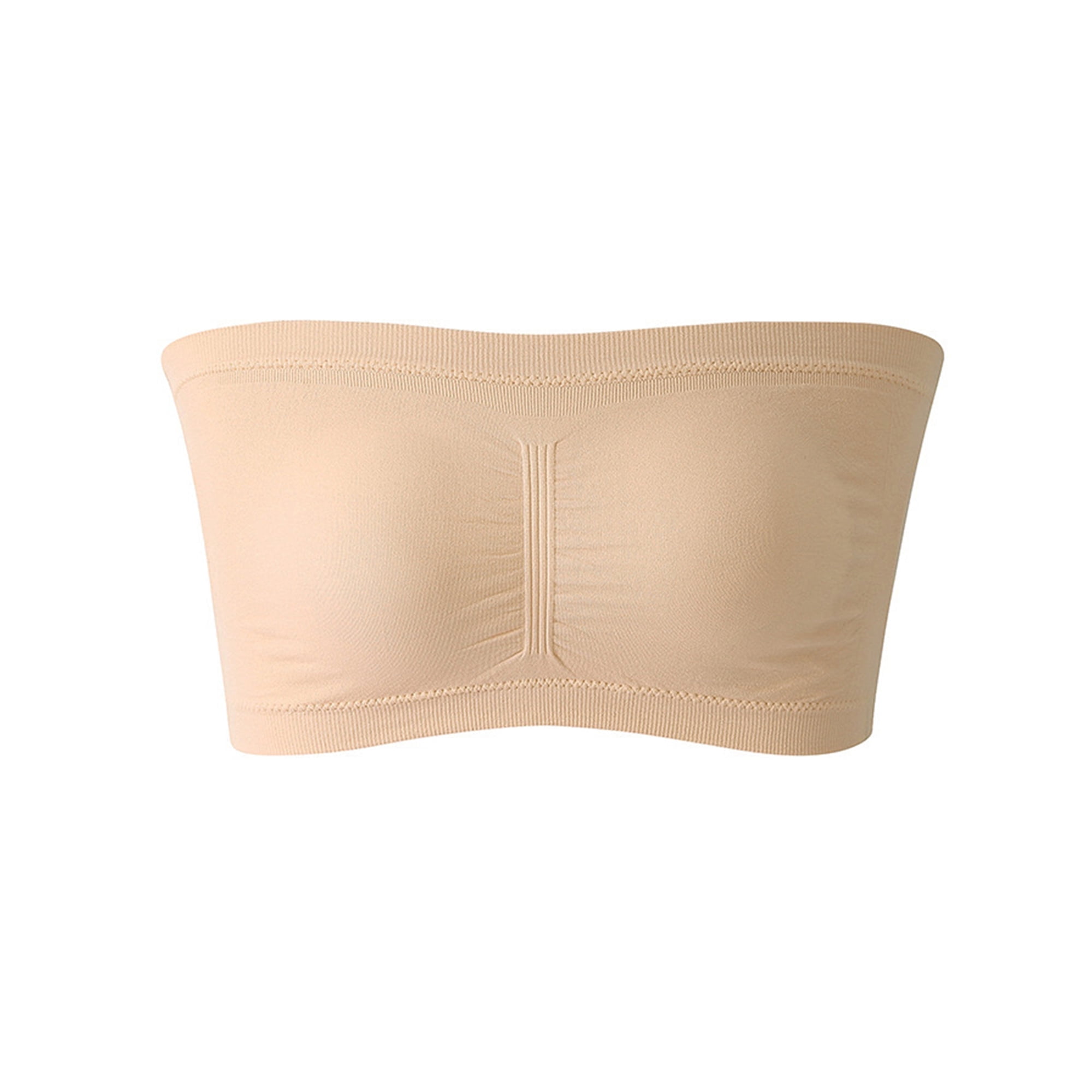 SUNSIOM Women's Padded Bandeau Bra Strapless Basic Layer Tube Top ...