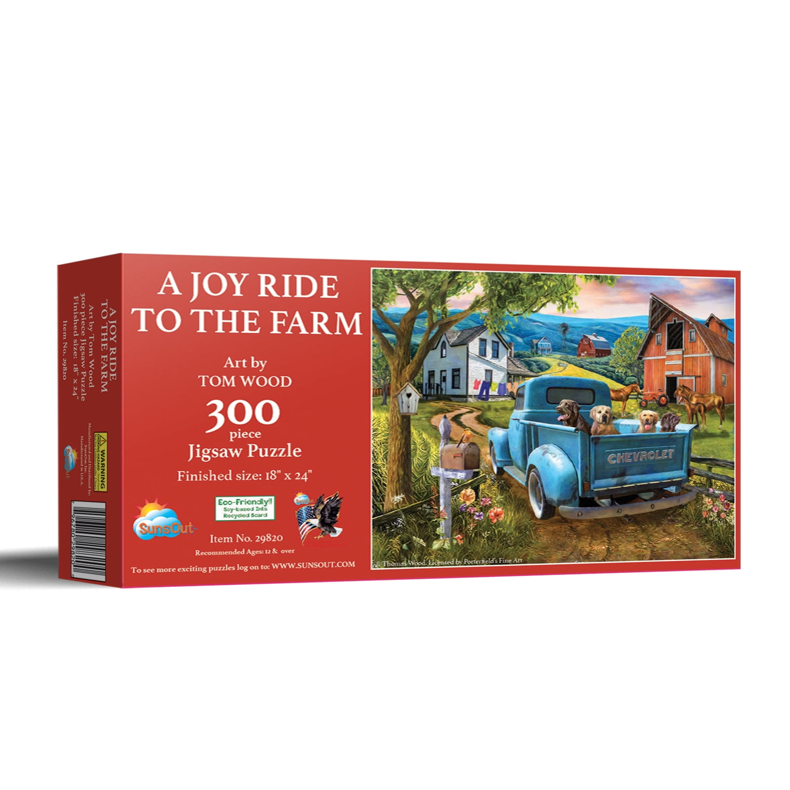SUNSOUT INC - A Joy Ride to the Farm - 300 pc Jigsaw Puzzle by Artist ...