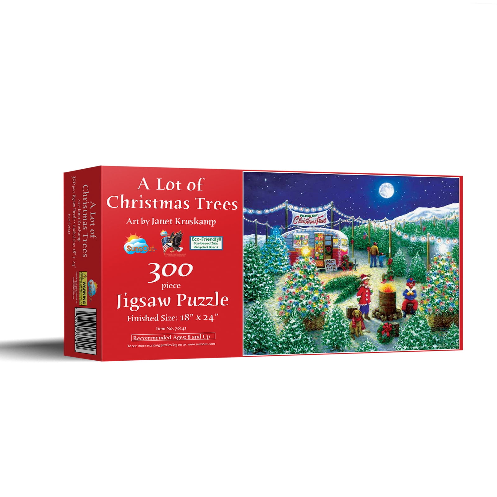 SUNSOUT INC - A Lot of Christmas Trees - 300 pc Jigsaw Puzzle by Artist ...