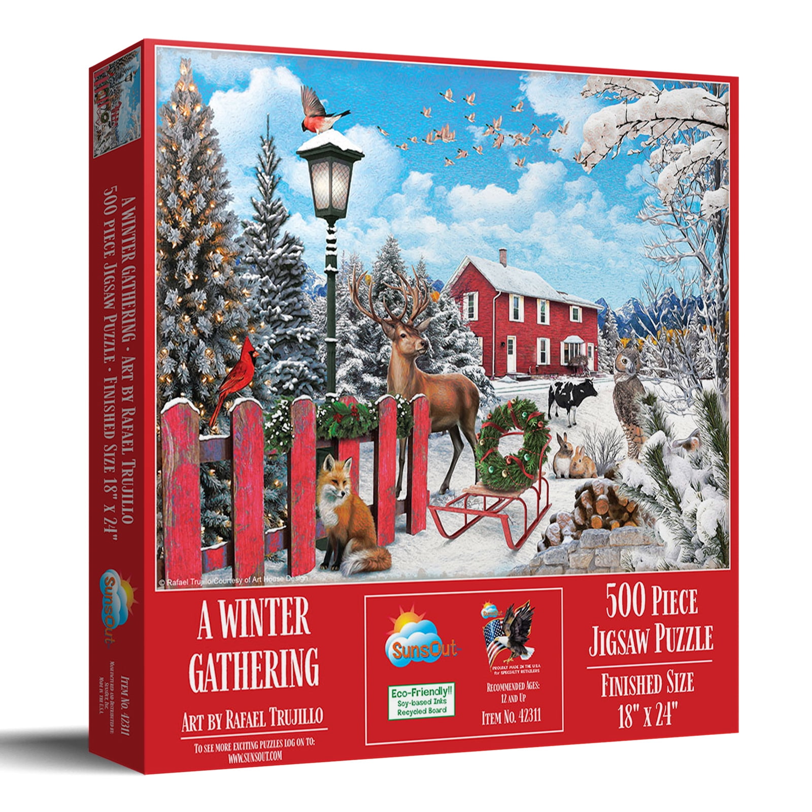 SUNSOUT INC - A Winter Gathering - Christmas 500 pc Jigsaw Puzzle by ...
