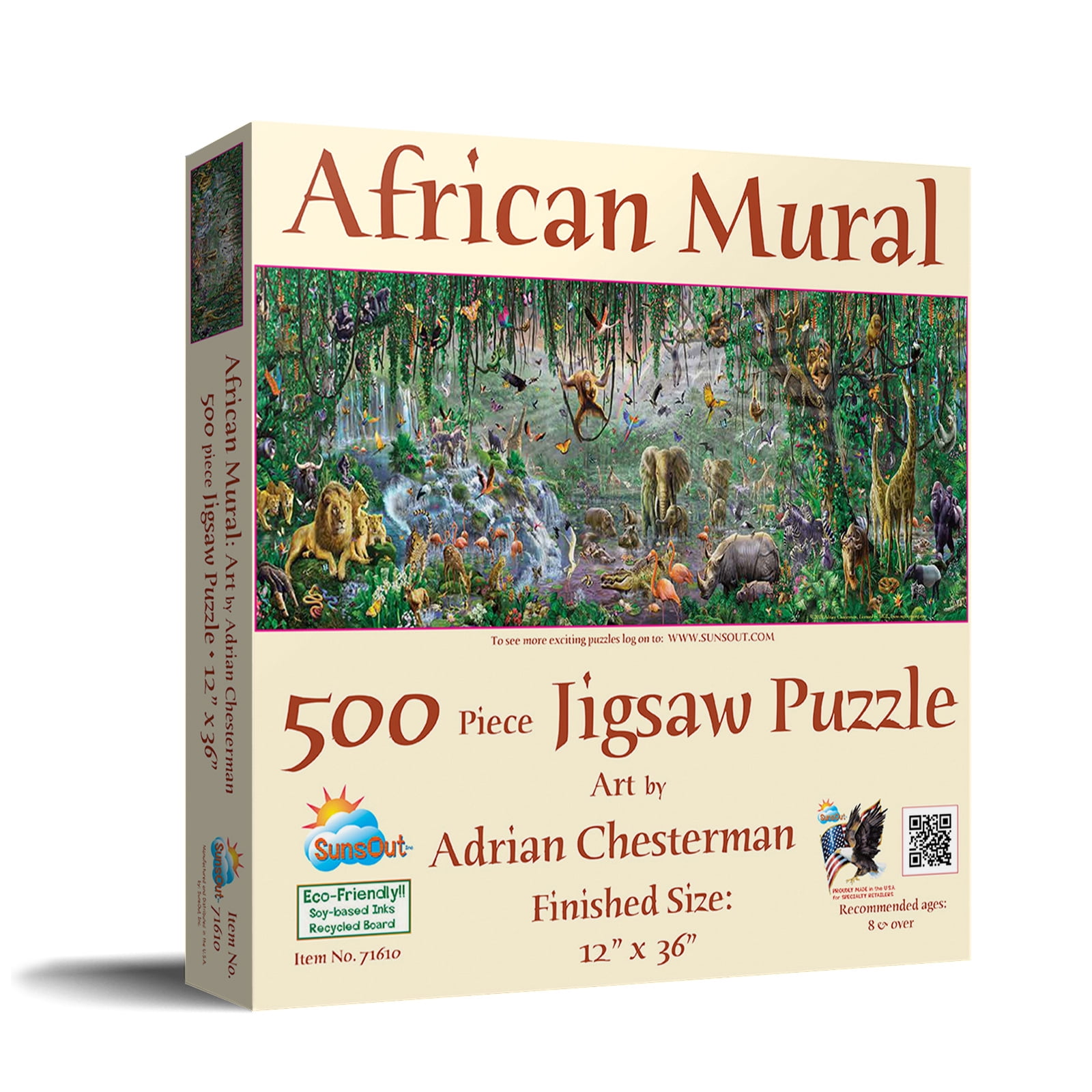 SUNSOUT INC - African Mural - 500 pc Jigsaw Puzzle by Artist: Adrian ...