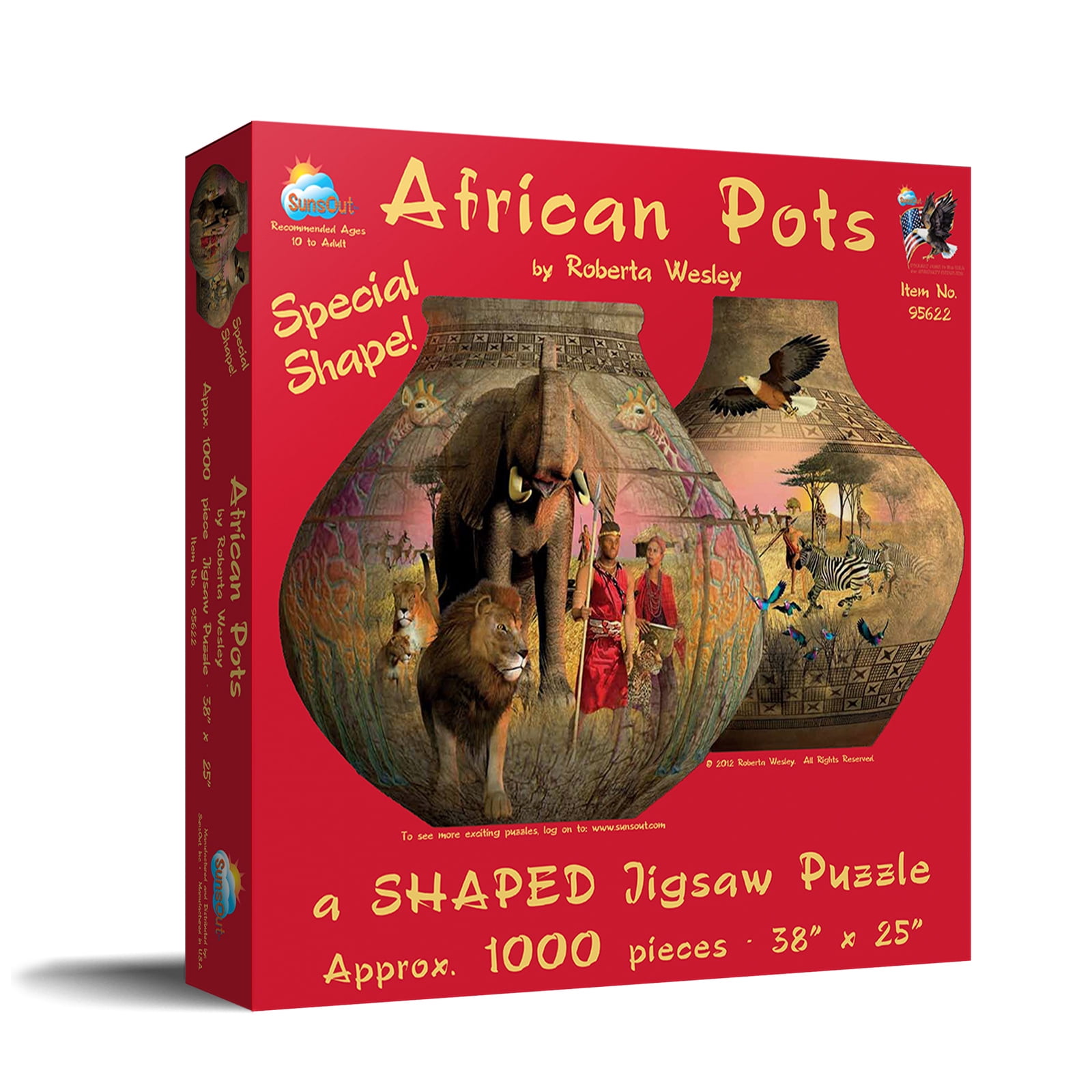 SUNSOUT INC - African Pots - 1000 pc Special Shape Jigsaw Puzzle by ...
