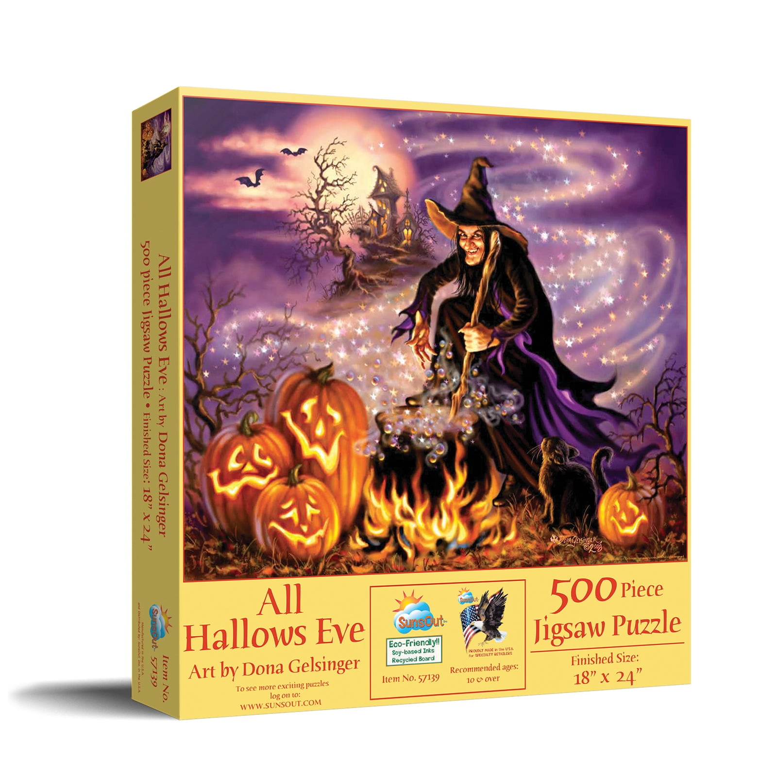 SUNSOUT INC - All Hallows Eve - 500 pc Jigsaw Puzzle by Artist: Dona Gelsinger - Finished Size ...
