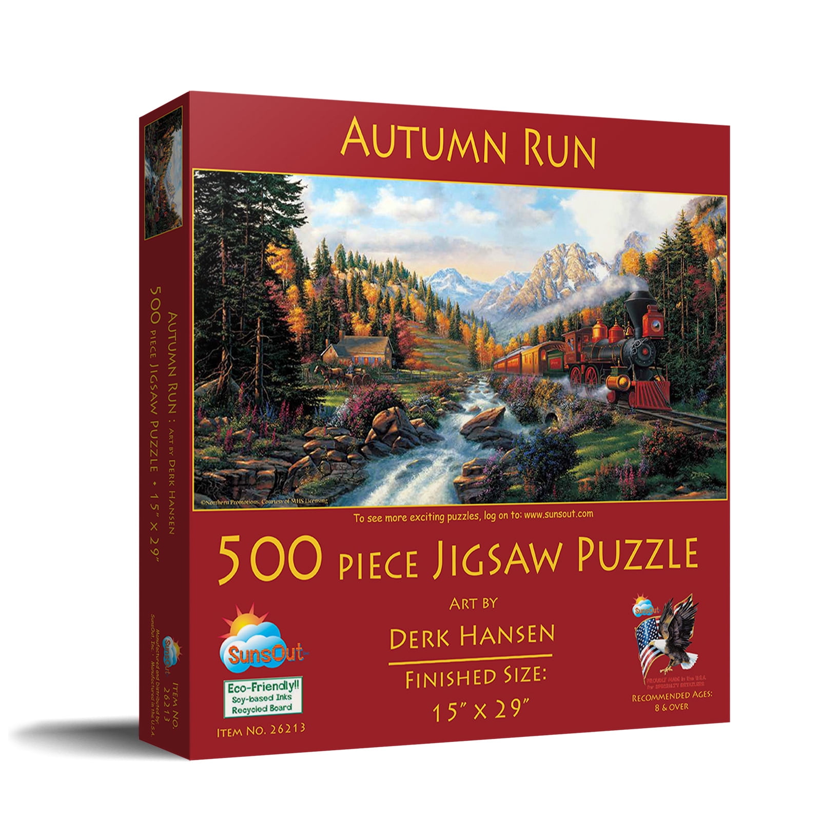 SUNSOUT INC - Autumn Run - 500 pc Jigsaw Puzzle by Artist: Derk Hansen ...