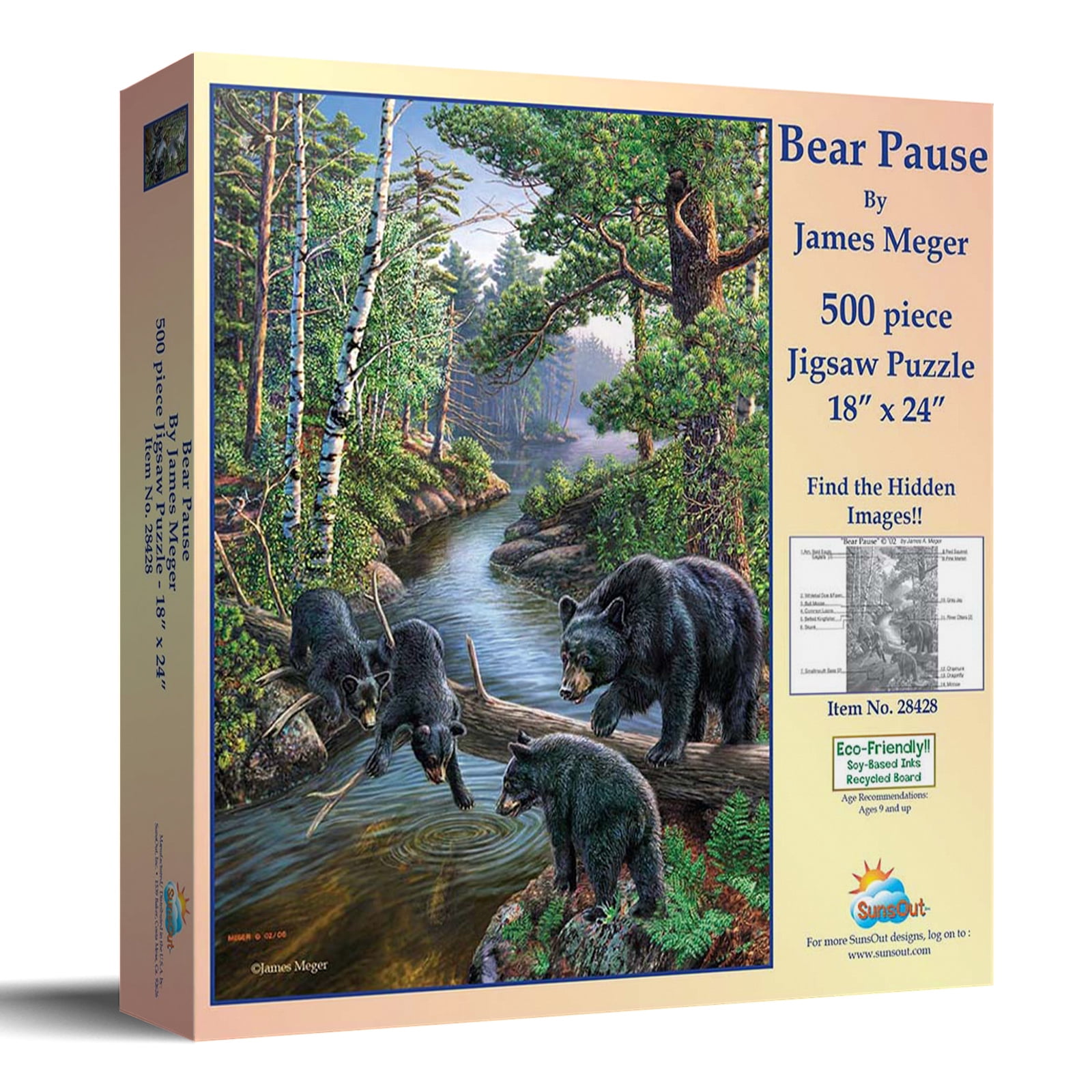 SUNSOUT INC - Bear Pause - 500 pc Jigsaw Puzzle by Artist: James Meger ...