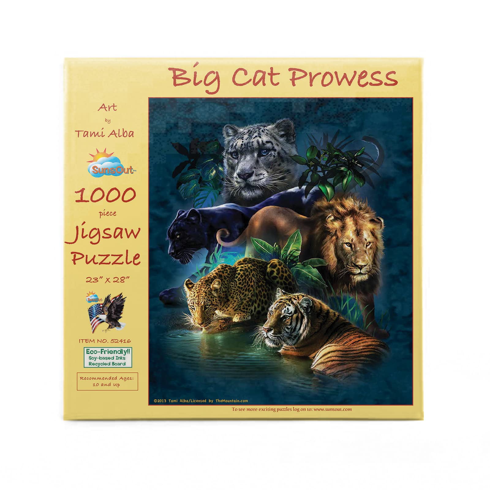 SUNSOUT INC - Big EC36 Cat Prowess - 1000 pc Jigsaw Puzzle by Artist ...