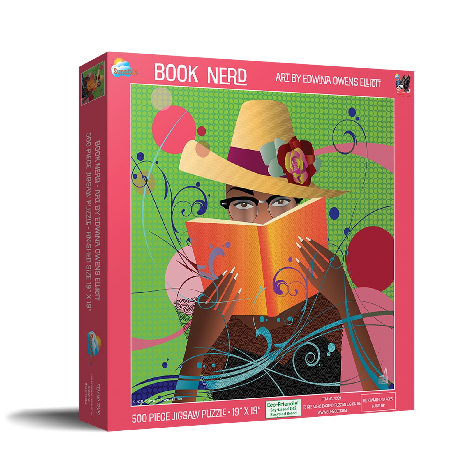 SUNSOUT INC - Book Nerd - 500 pc Jigsaw Puzzle by Artist: Edwina Owens ...