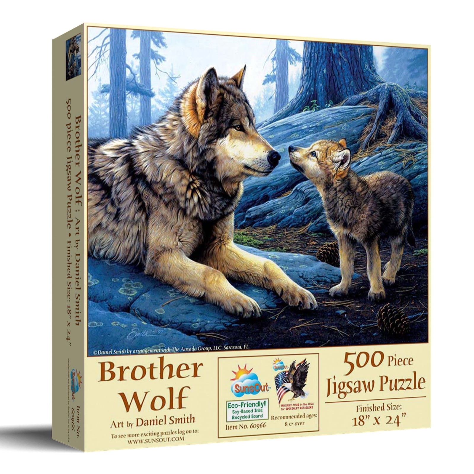 SUNSOUT INC - Brother Wolf - 500 pc Jigsaw Puzzle by Artist: Daniel ...