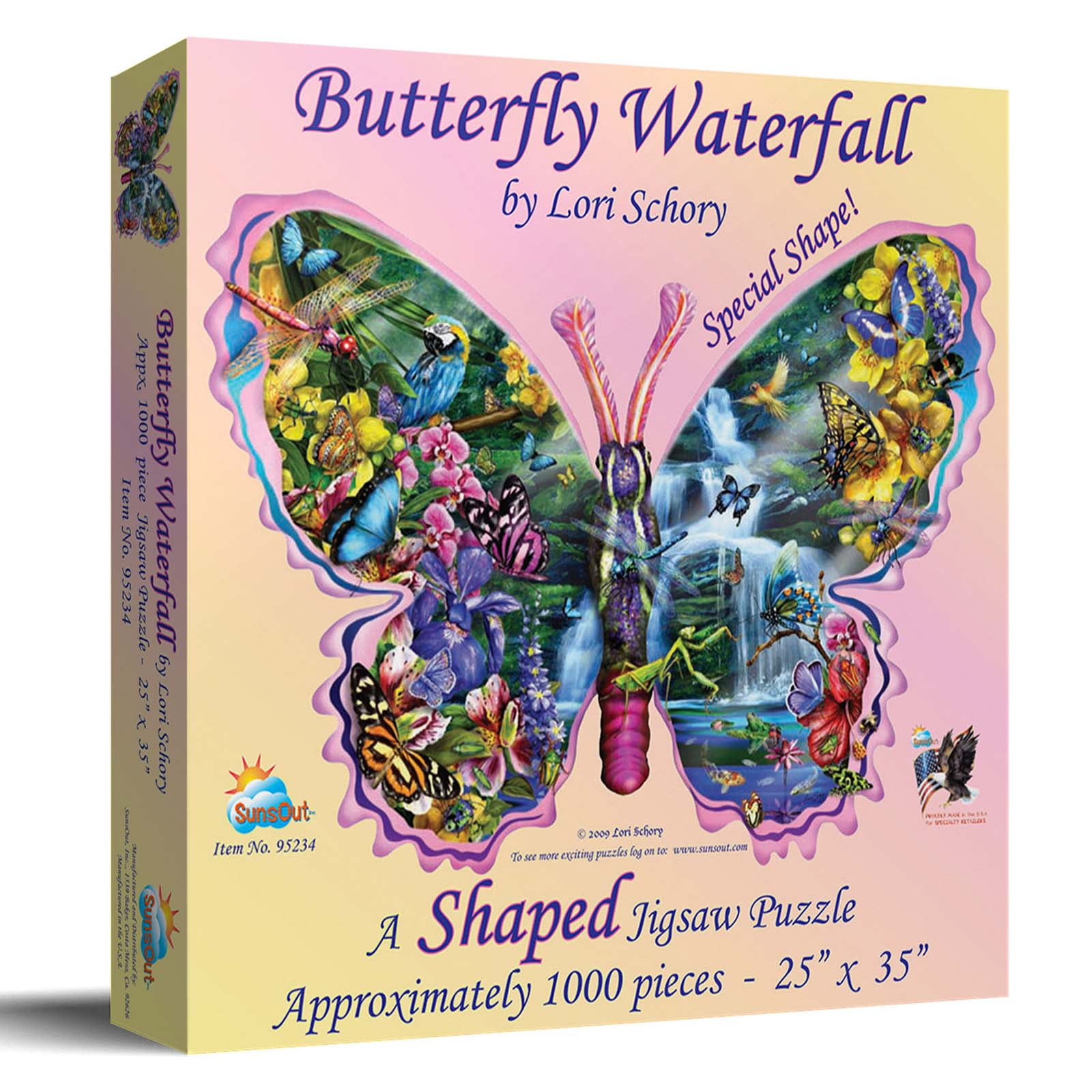 SUNSOUT INC - Butterfly Waterfall - 1000 pc Special Shape Jigsaw Puzzle ...