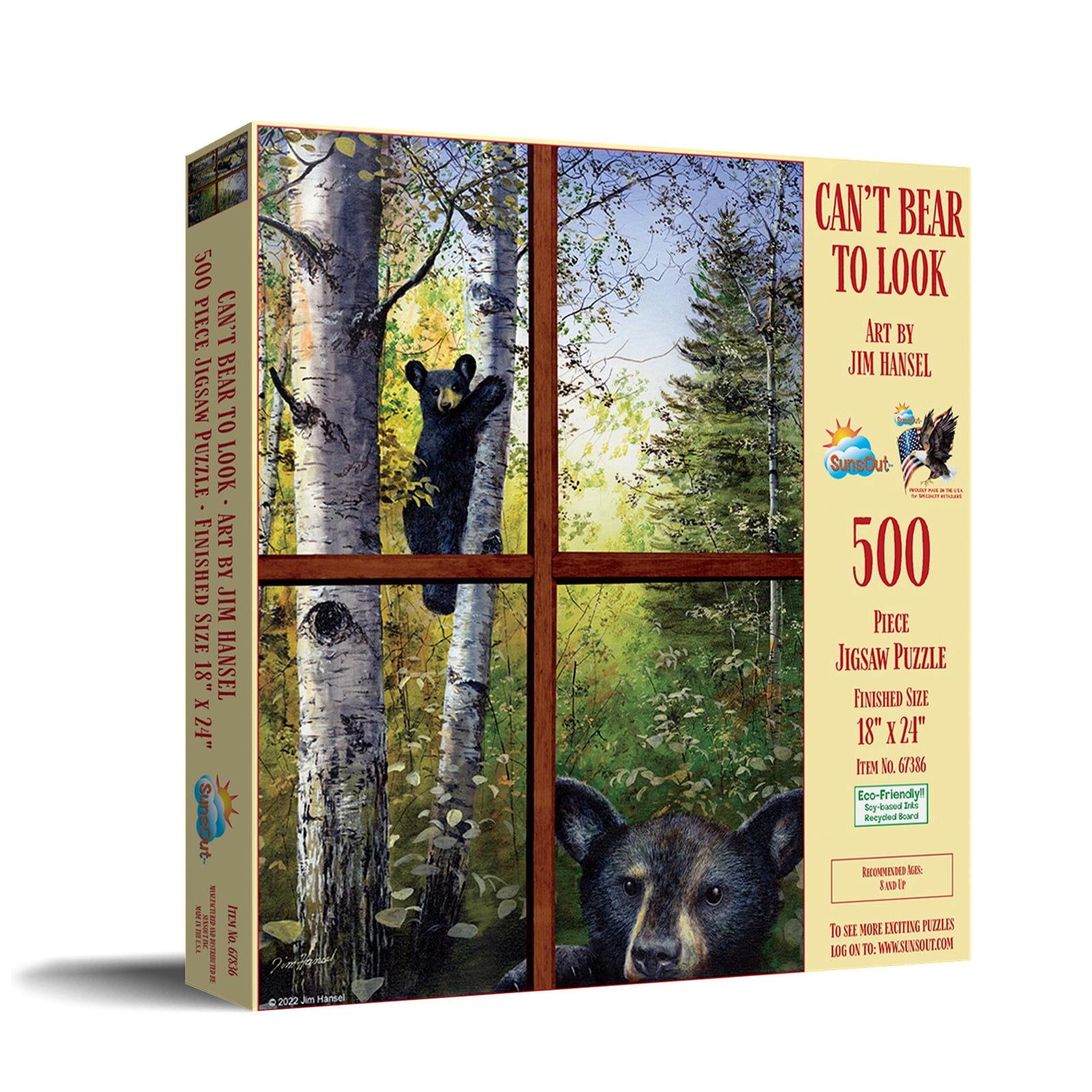 SUNSOUT INC - Can't Bear to Look - 500 pc Jigsaw Puzzle by Artist: Jim ...