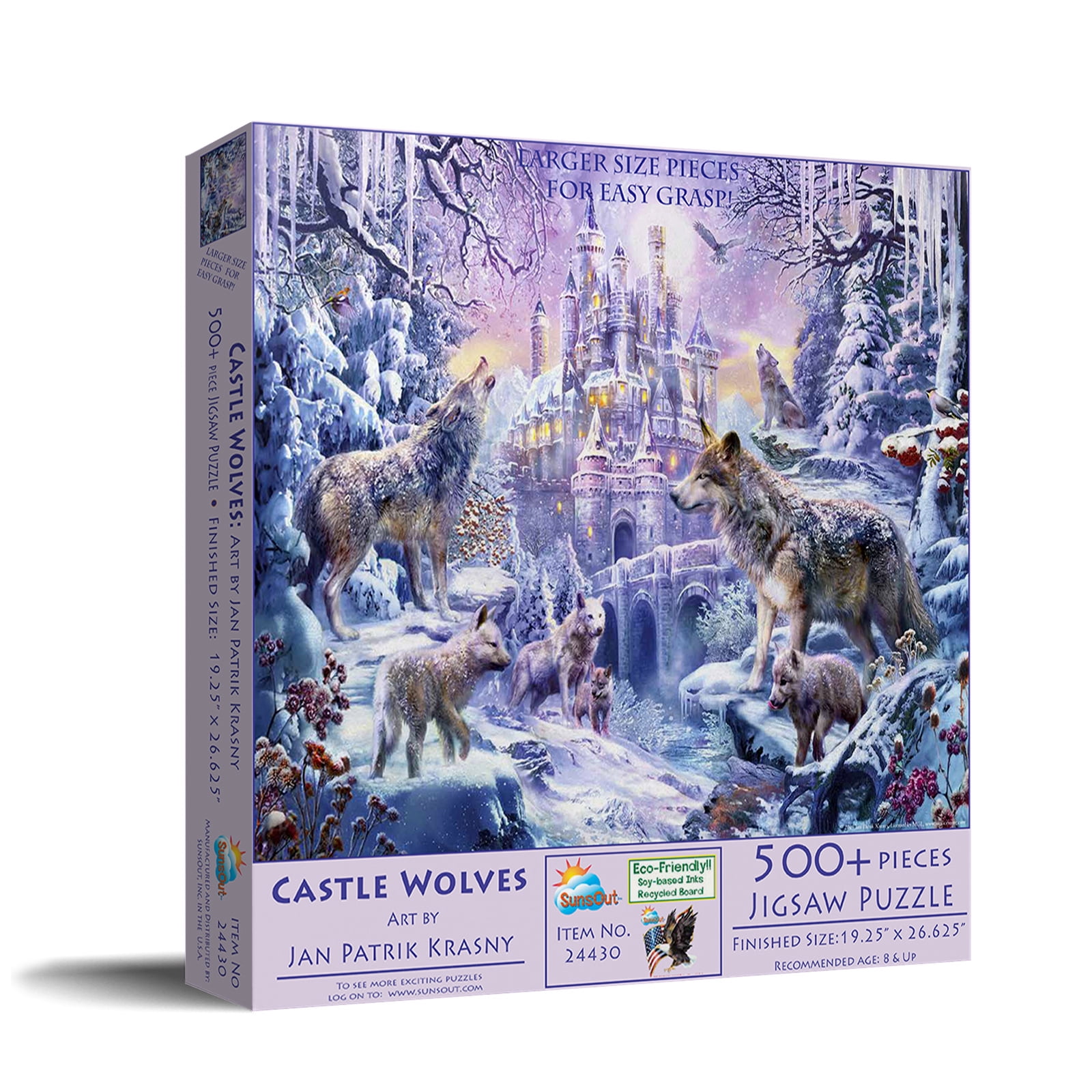 SUNSOUT INC - Castle Wolves - 500 pc Large Pieces Jigsaw Puzzle by ...