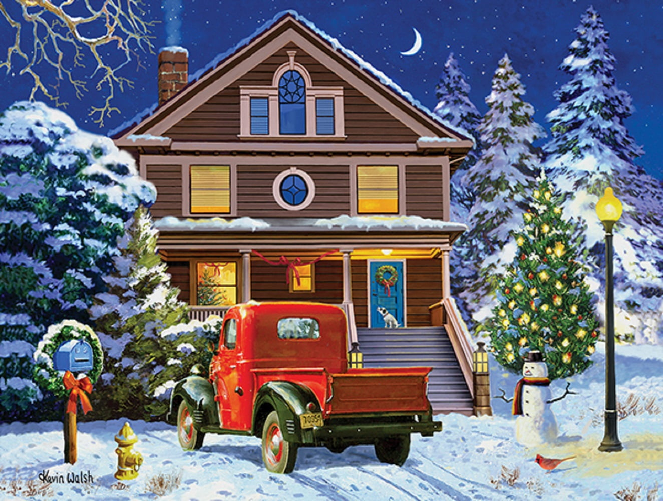 SUNSOUT INC - Christmas Night Visit - 300 pc Jigsaw Puzzle by Artist ...