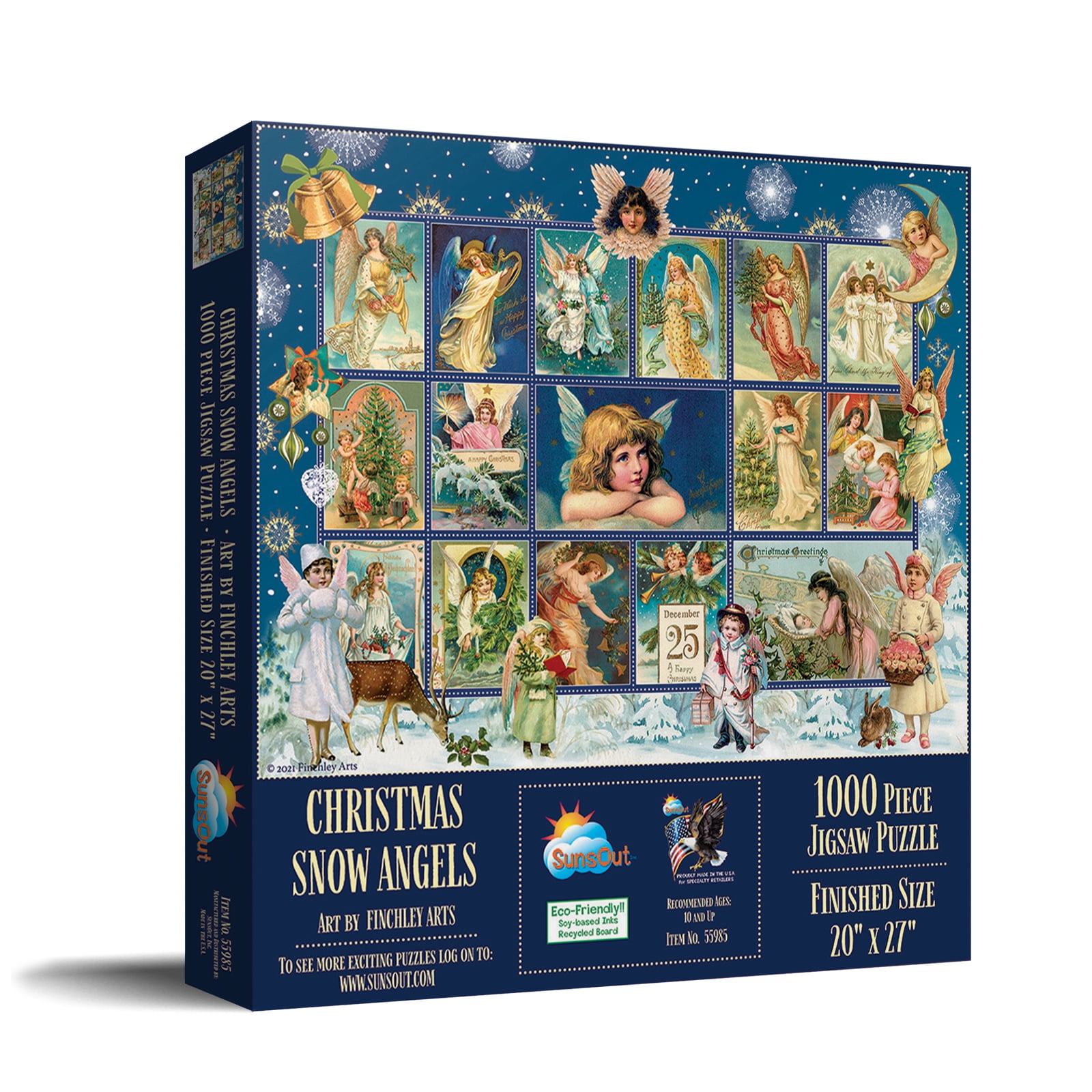 SUNSOUT INC - Christmas Snow Angels - 1000 pc Jigsaw Puzzle by Artist ...