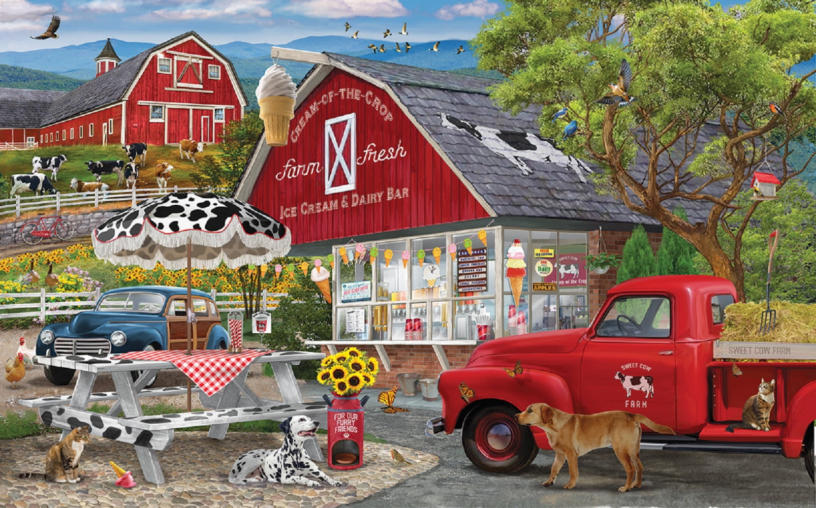 SUNSOUT INC - Dairy Bar - 1000 pc Jigsaw Puzzle by Artist: Bigelow ...