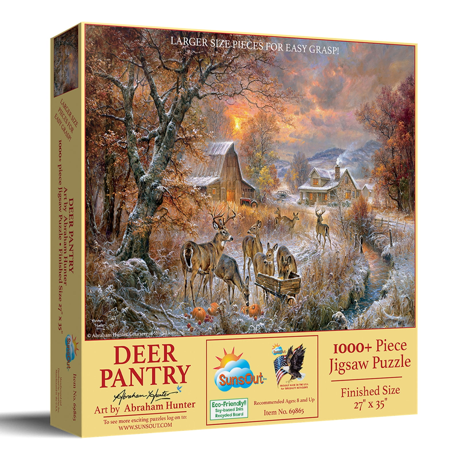 SUNSOUT INC - Deer Pantry - 1000 pc Large Piece Jigsaw Puzzle by Artist ...
