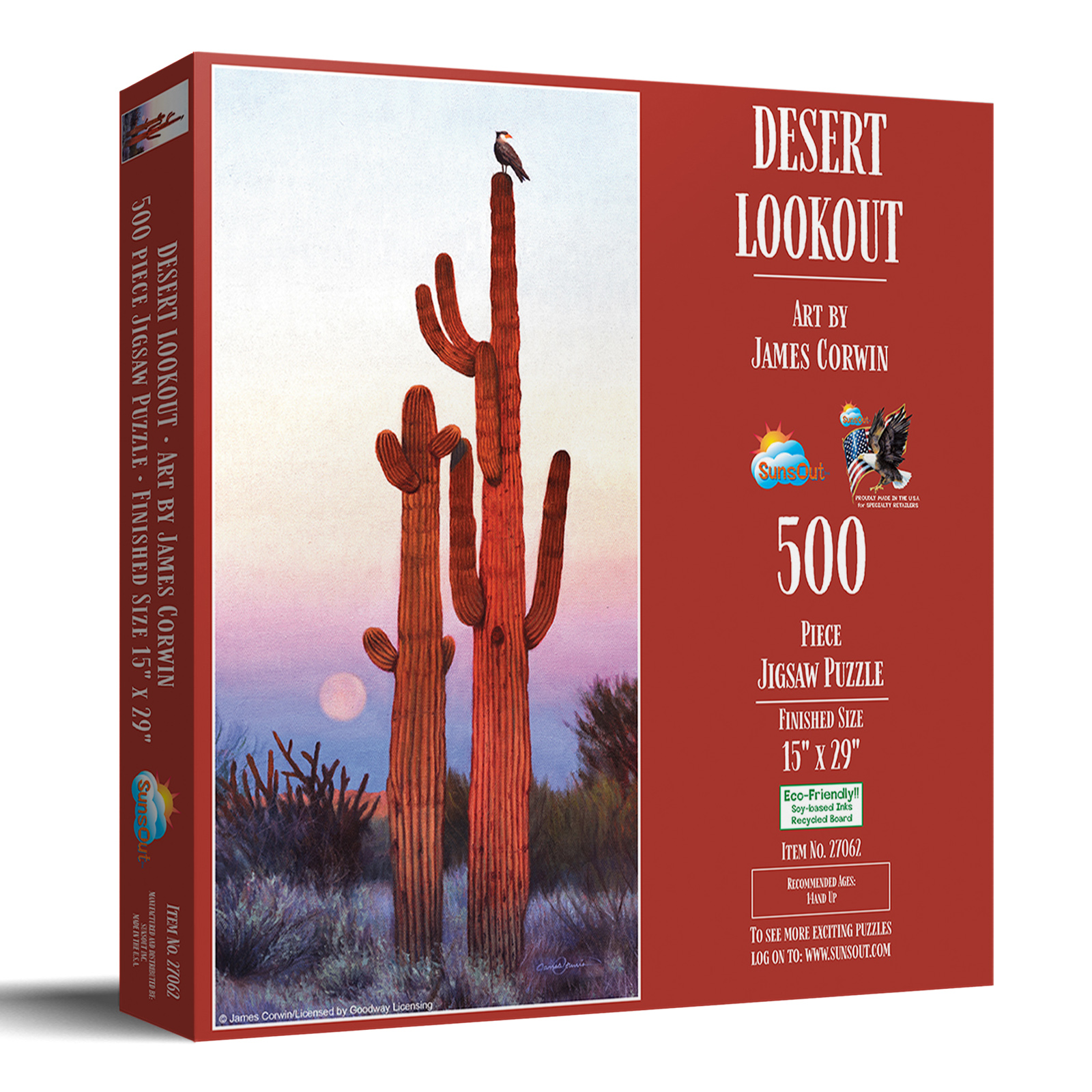 SUNSOUT INC - Desert Lookout - 500 pc Jigsaw Puzzle by Artist: James ...