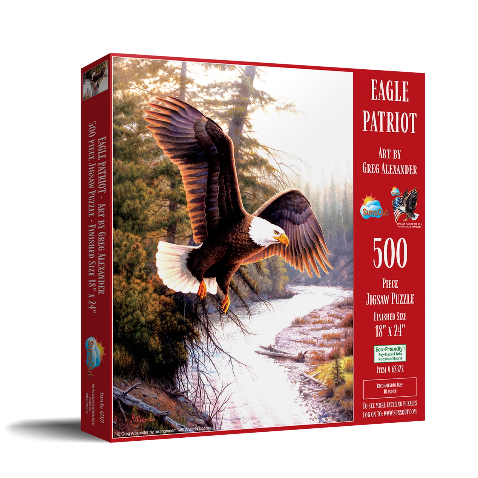 SUNSOUT INC - Eagle Patriot - 500 pc Jigsaw Puzzle by Artist: Greg ...