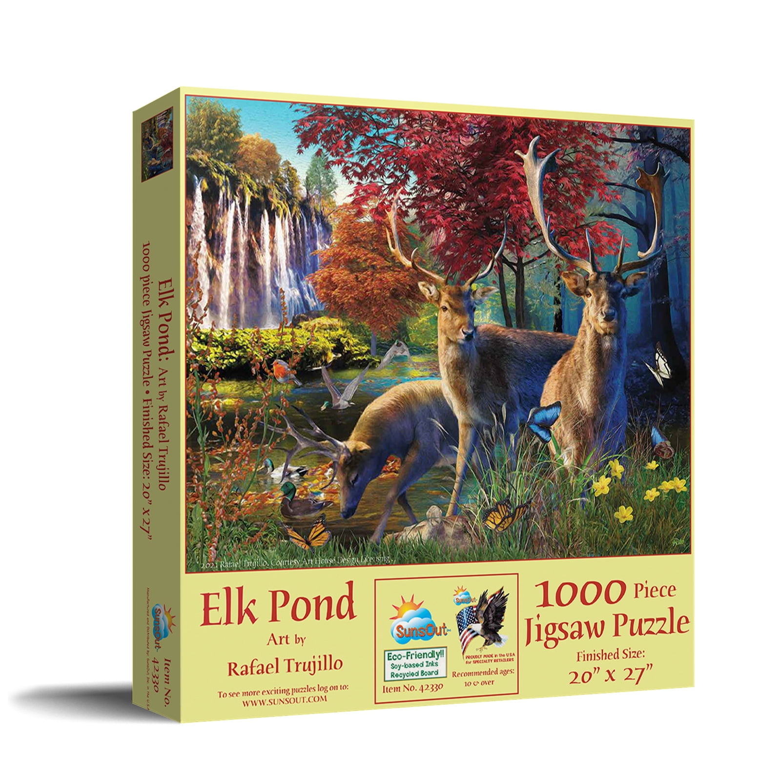 SUNSOUT INC - Elk Pond - 1000 pc Jigsaw Puzzle by Artist: Rafael ...