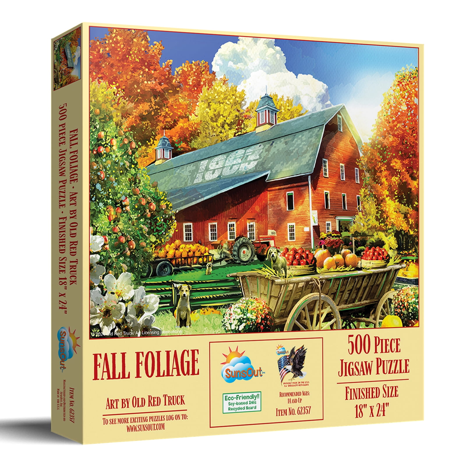 SUNSOUT INC - Fall Foliage - 500 pc Jigsaw Puzzle by Artist: Old Red ...