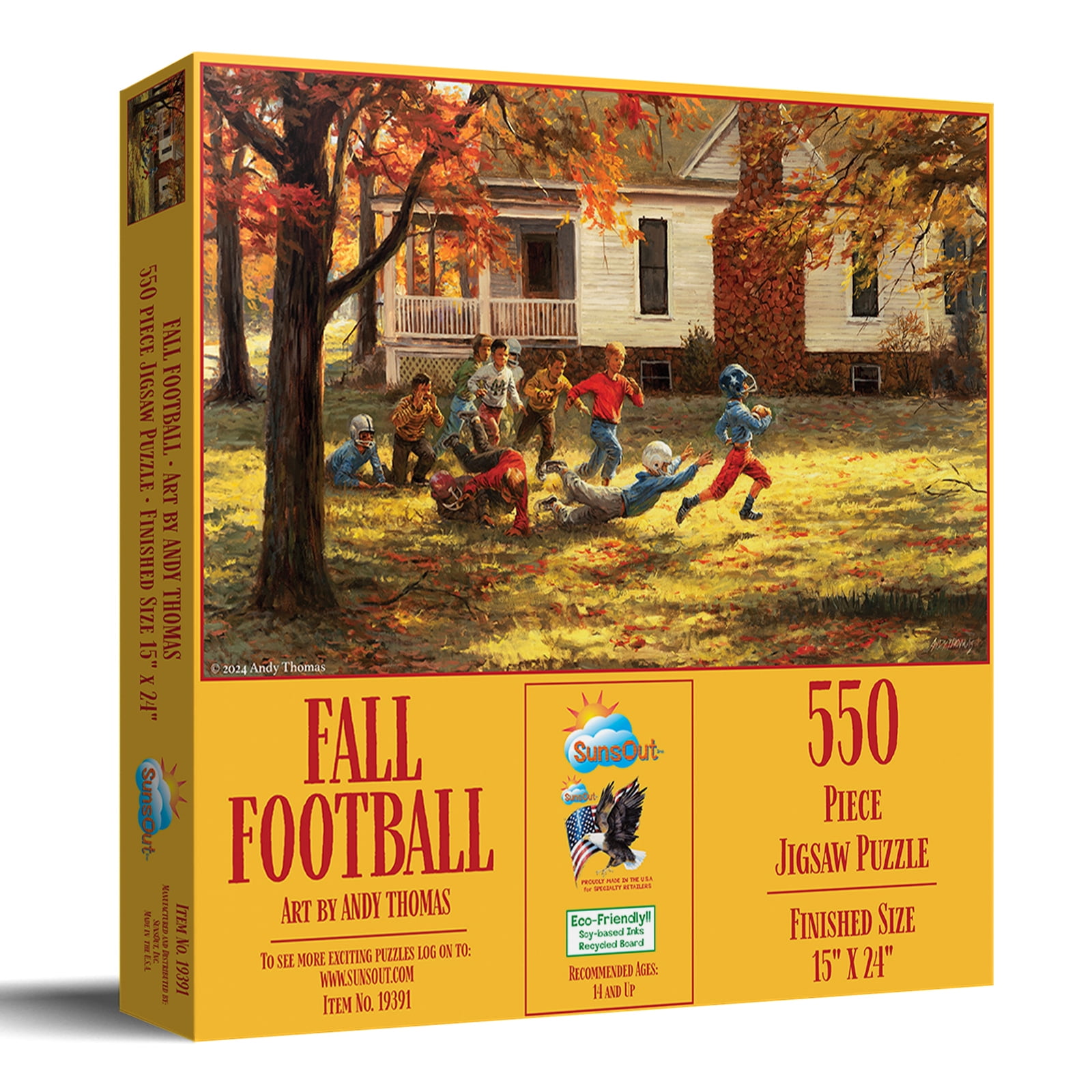SUNSOUT INC - Fall Football - 550 pc Jigsaw Puzzle by Artist: Andy ...