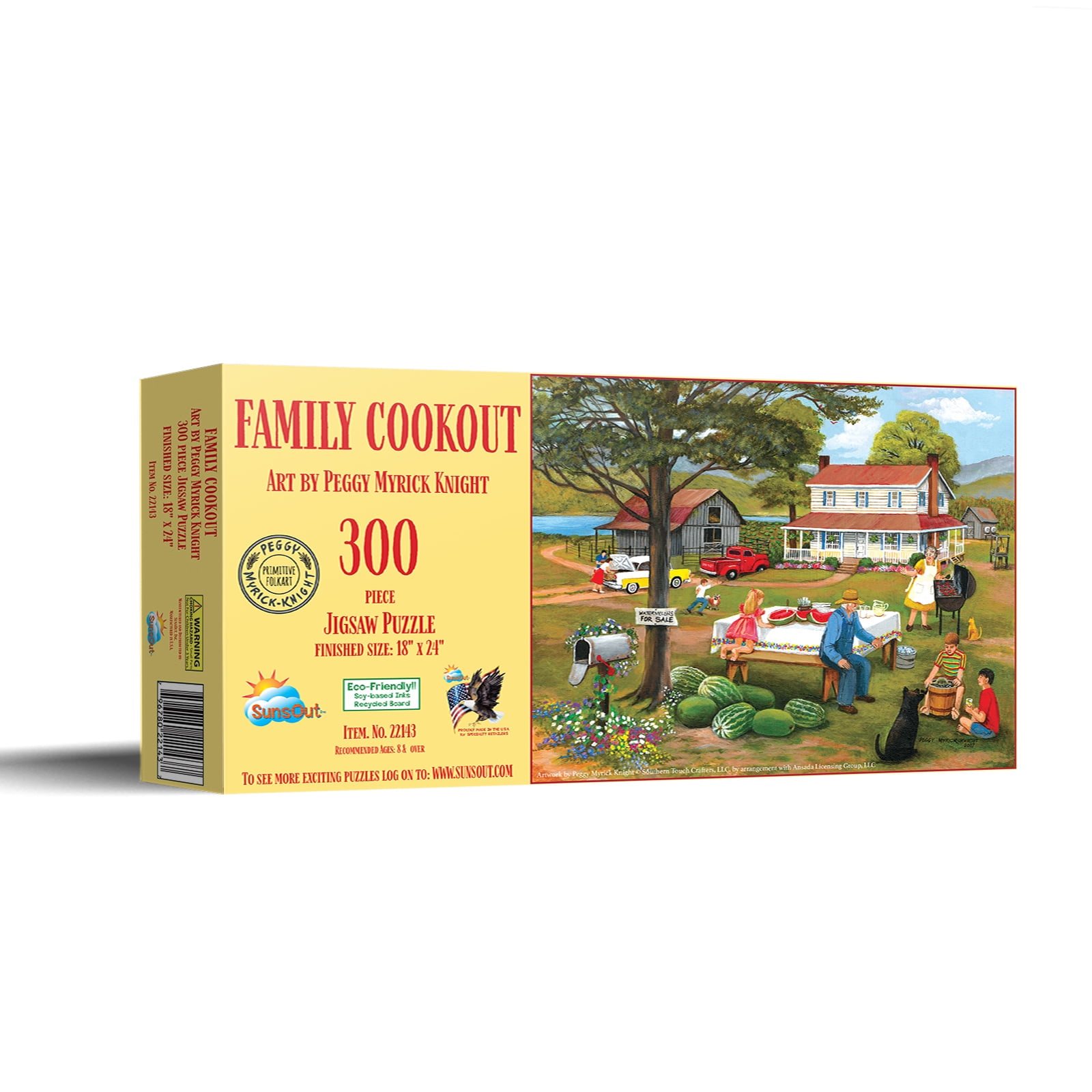 SUNSOUT INC - Family Cookout - 300 pc Jigsaw Puzzle by Artist: Peggy Myrick Knight - Finished ...