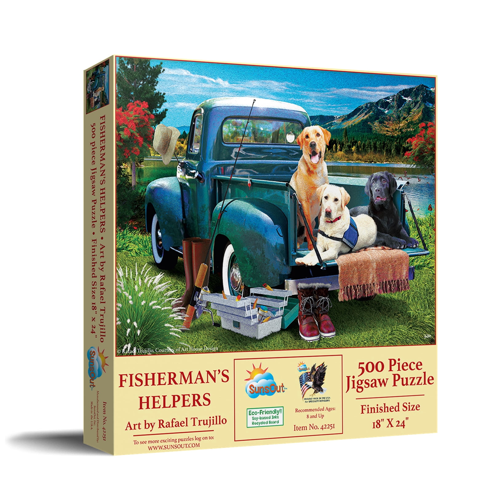 SUNSOUT INC - Fisherman's Helpers - 500 pc Jigsaw Puzzle by Artist ...