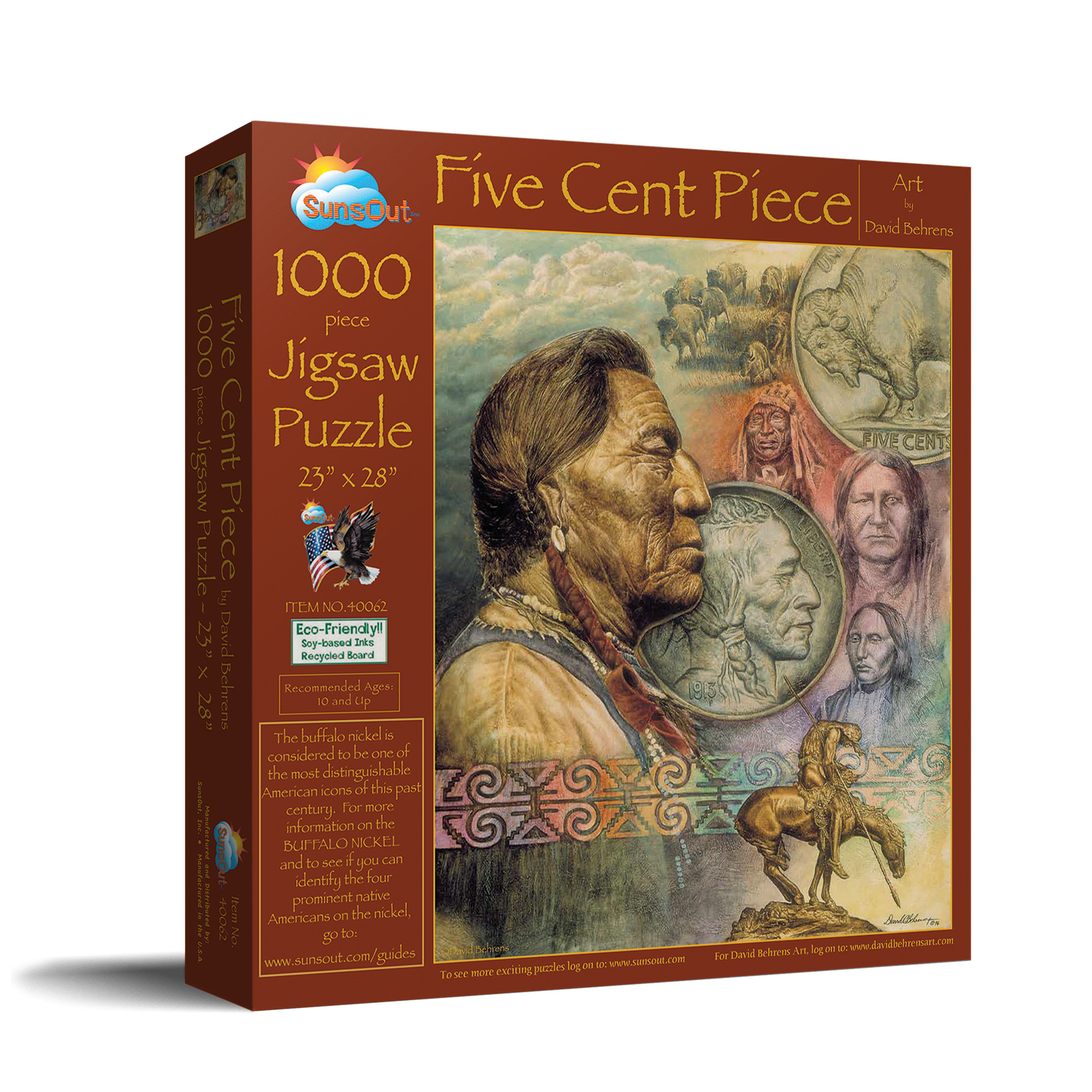 SUNSOUT INC - Five Cent Piece - 1000 pc Jigsaw Puzzle by Artist: David ...