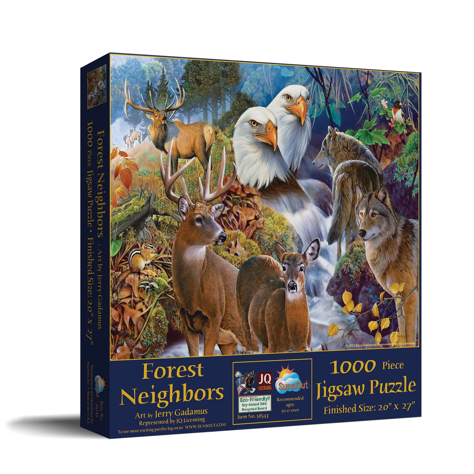 SUNSOUT INC - Forest Neighbors - 1000 pc Jigsaw Puzzle by Artist: Jerry Gadamus - Finished Size ...