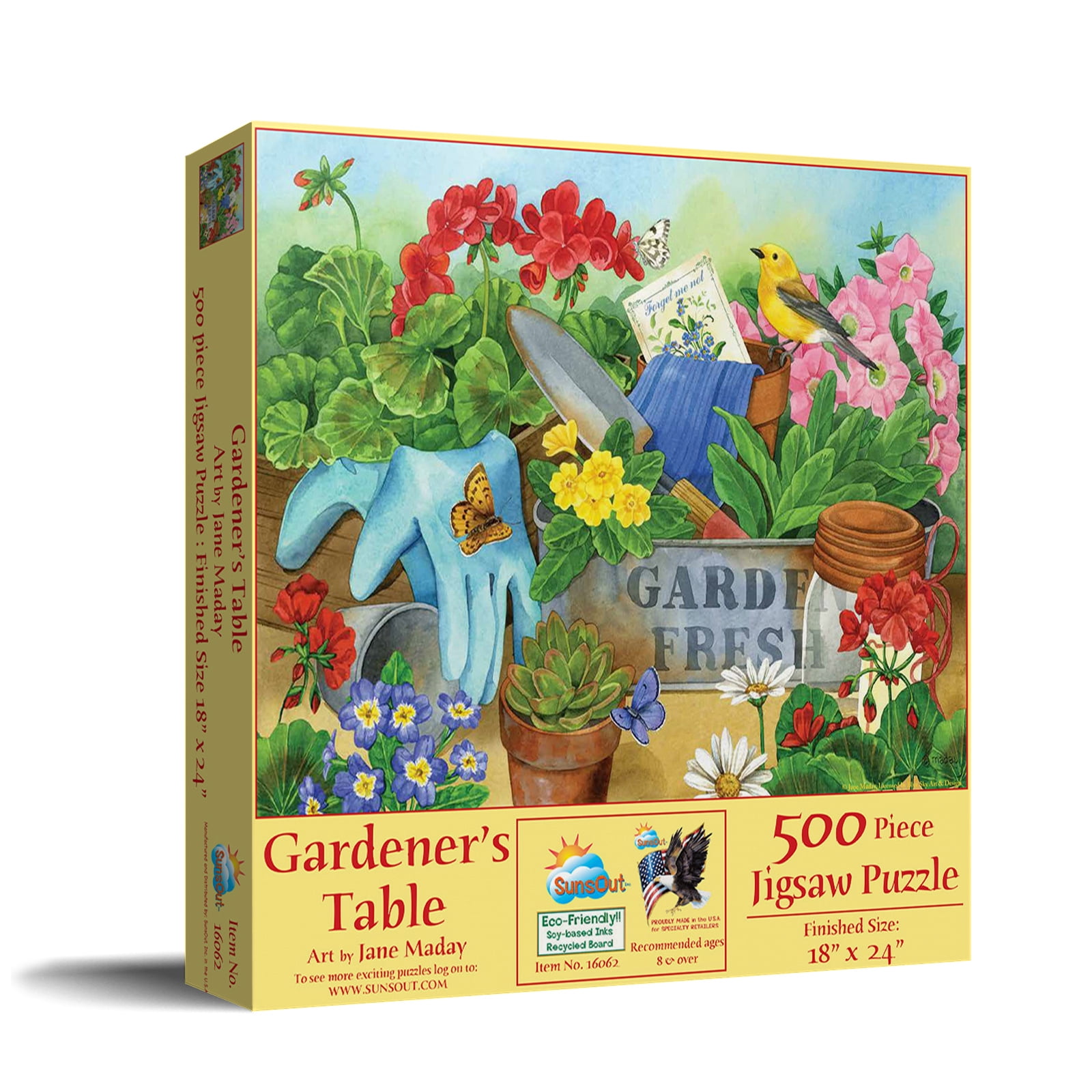 SUNSOUT INC - Gardener's Table - 500 pc Jigsaw Puzzle by Artist: Jane ...
