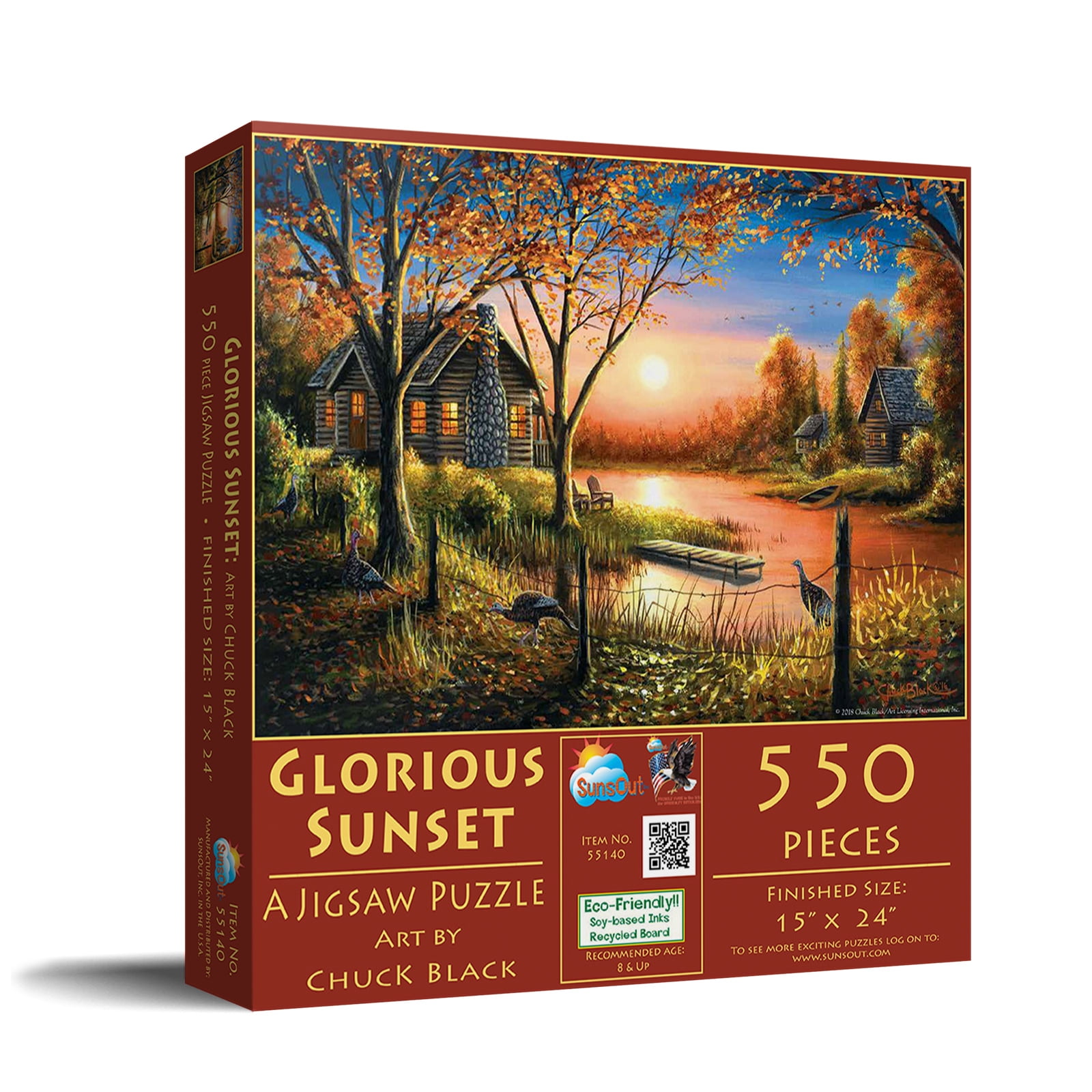 SUNSOUT INC - Glorious Sunset - 550 pc Jigsaw Puzzle by Artist: Chuck ...