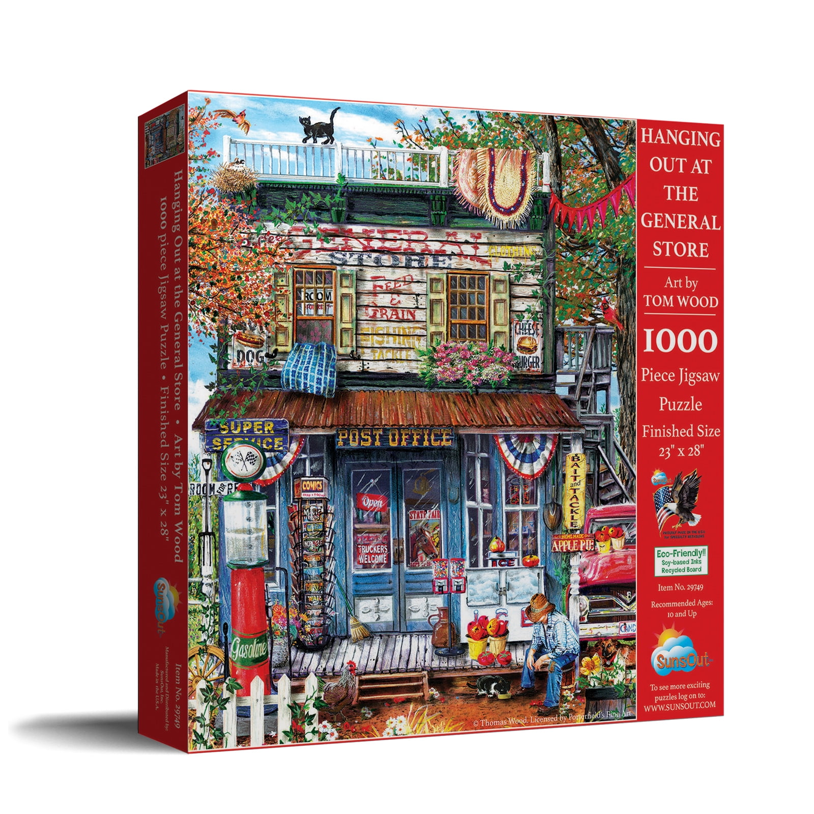 SUNSOUT INC - Hanging Out at the General Store - 1000 pc Jigsaw Puzzle ...
