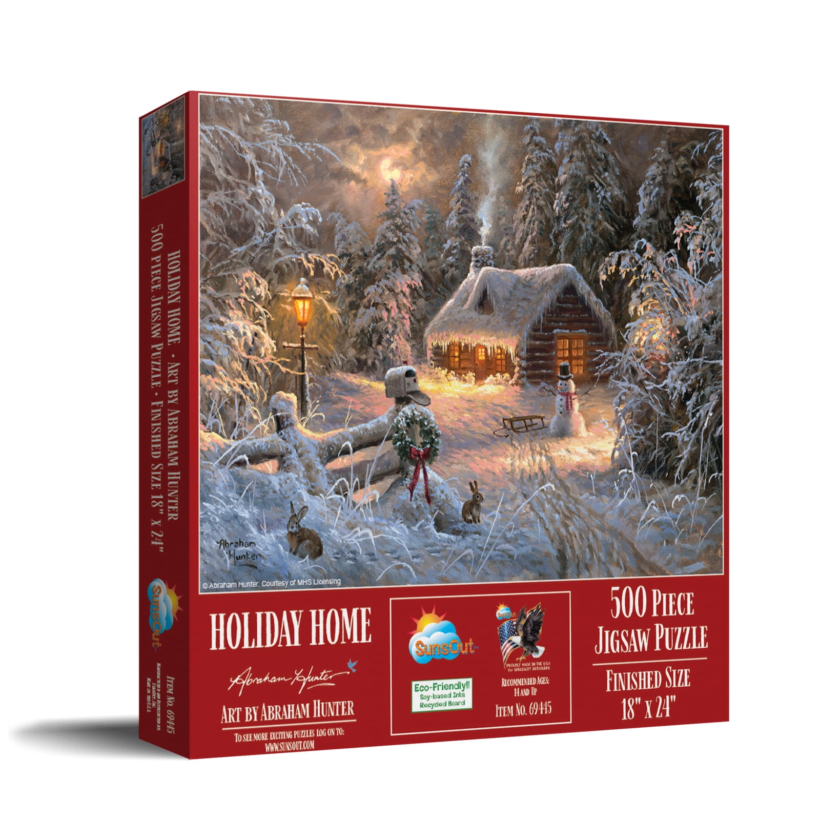 SUNSOUT INC - Holiday Home - 500 pc Jigsaw Puzzle by Artist: Abraham ...