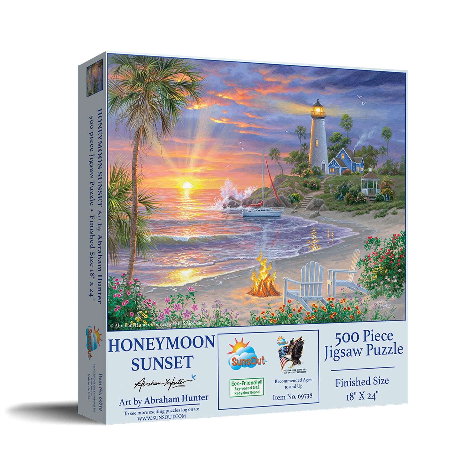 SUNSOUT INC - Honeymoon Sunset - 500 pc Jigsaw Puzzle by Artist ...