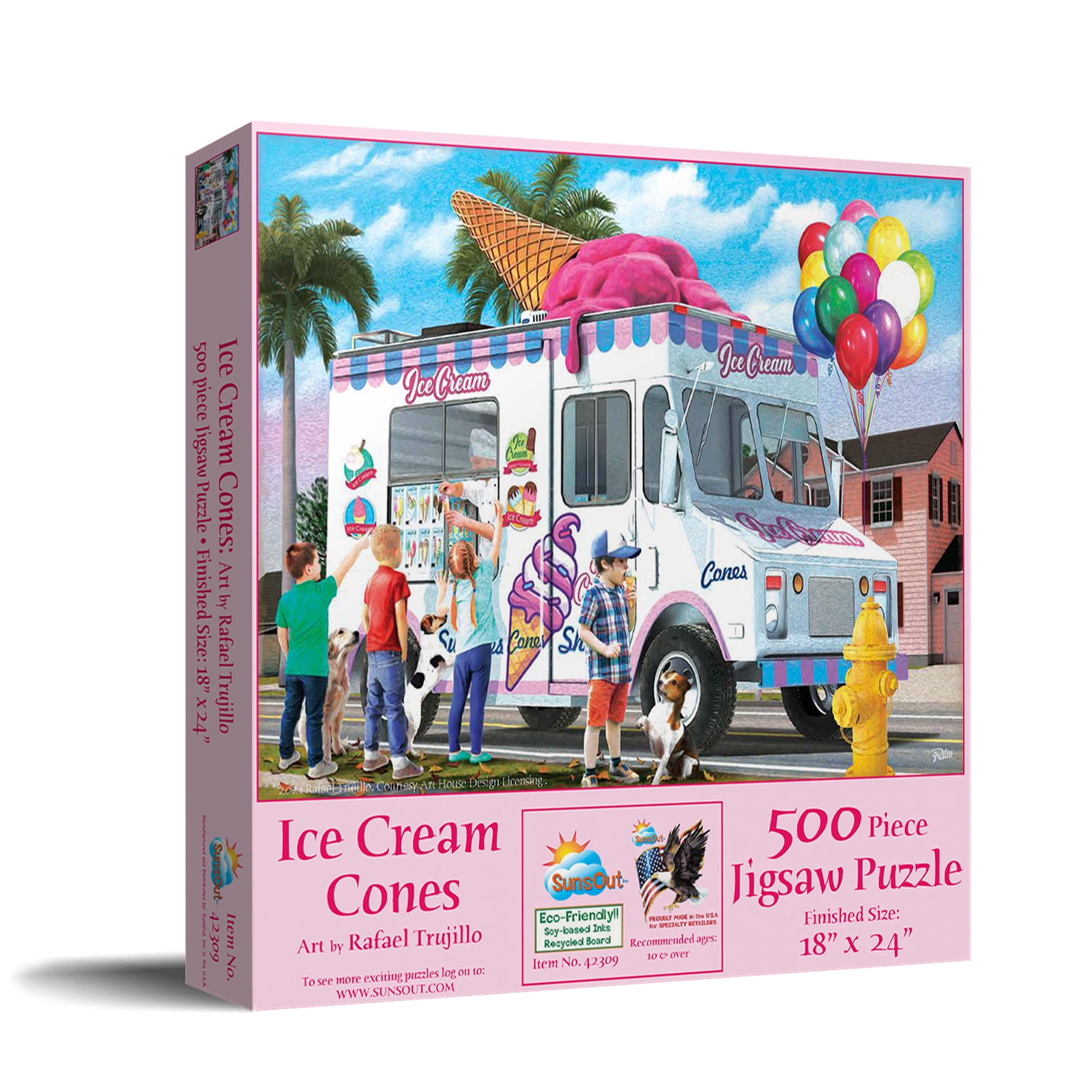 SUNSOUT INC - Ice Cream Cones - 500 pc Jigsaw Puzzle by Artist: Rafael ...