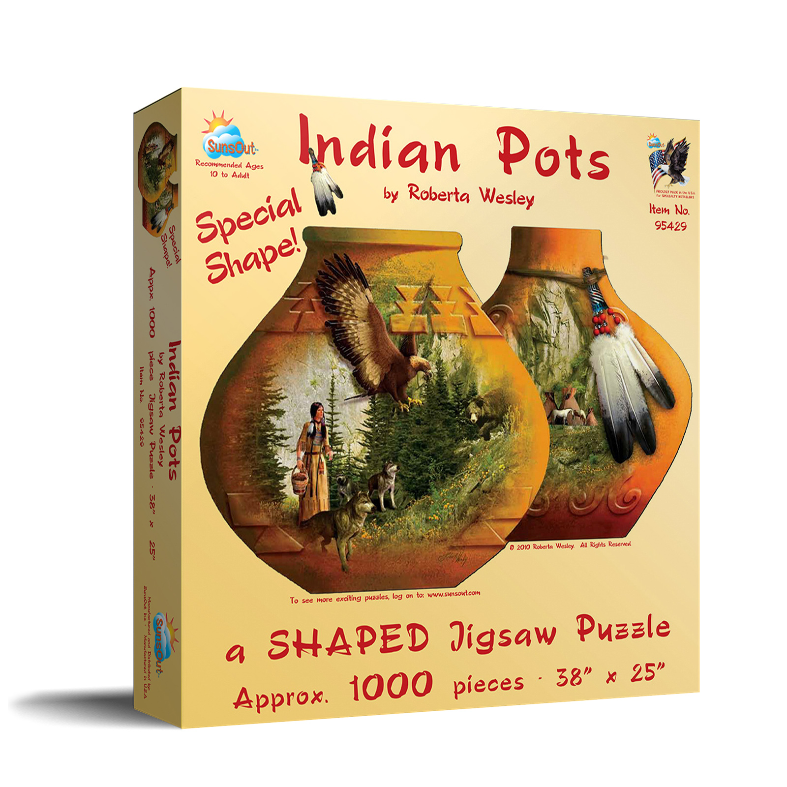 SUNSOUT INC - Indian Pots - 1000 pc Special Shape Jigsaw Puzzle by ...