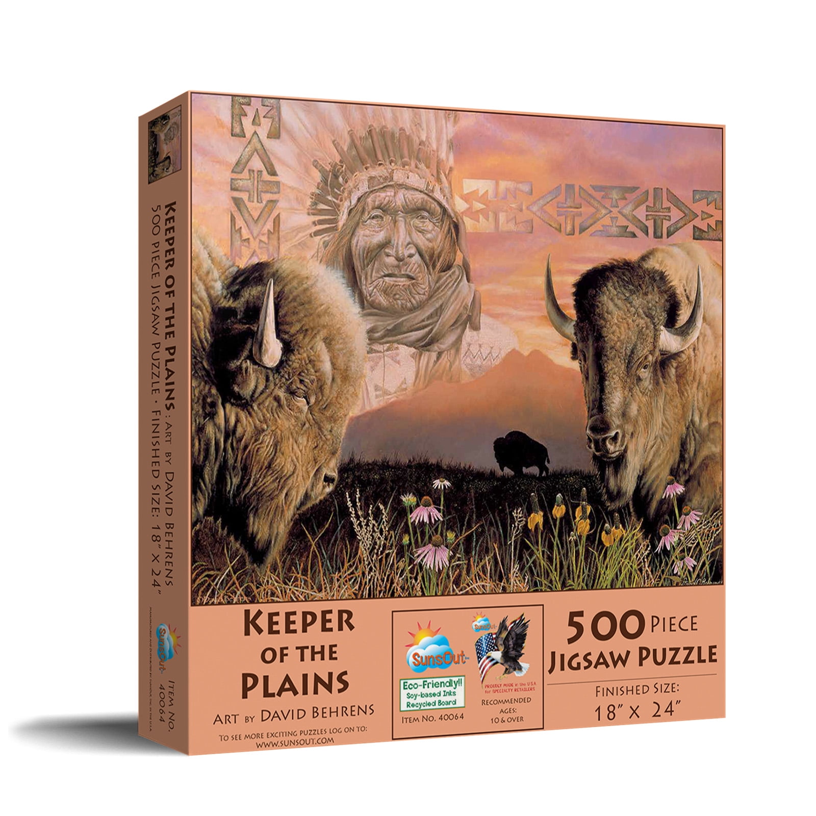 SUNSOUT INC - Keeper of the Plains - 500 pc Jigsaw Puzzle by Artist ...