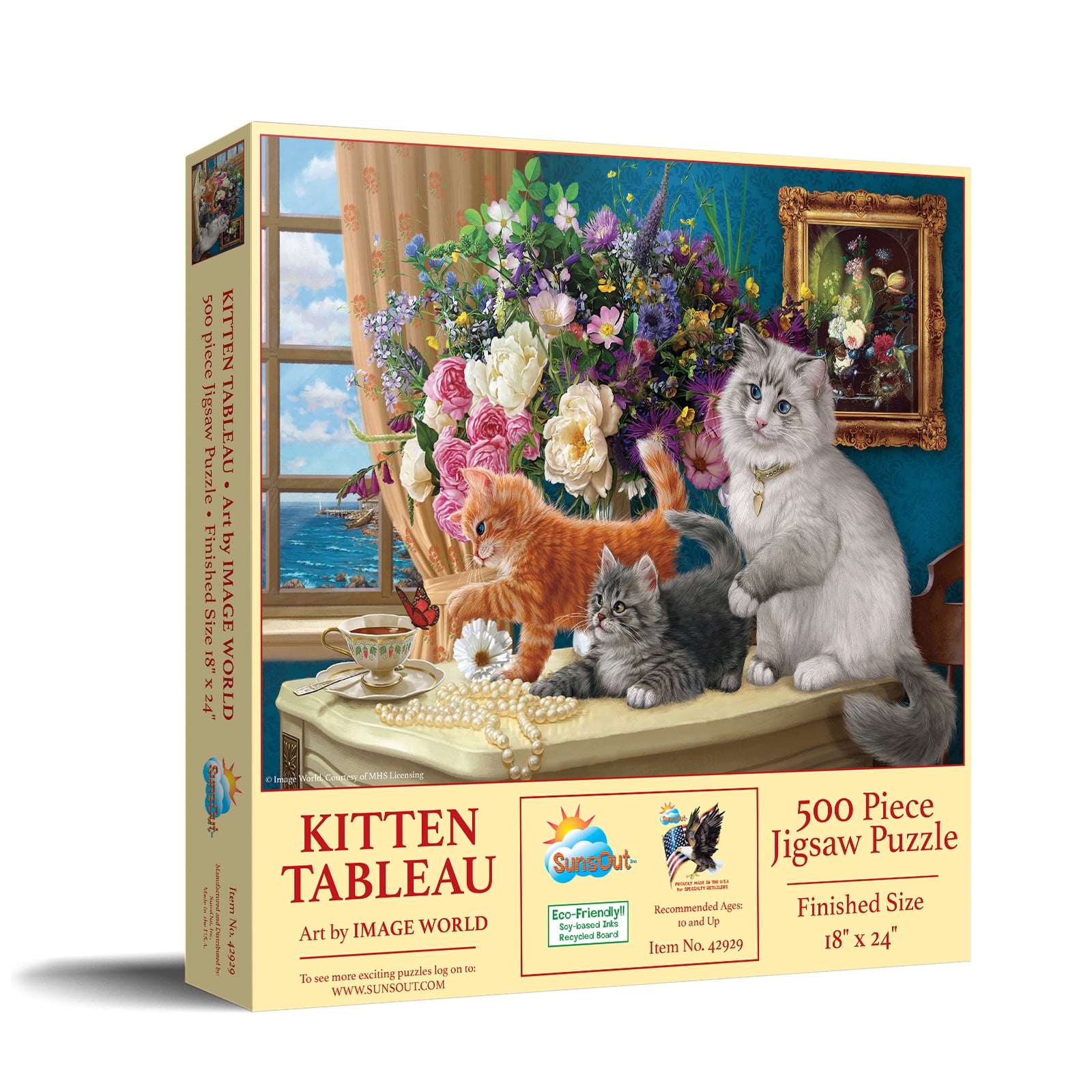 SUNSOUT INC - Kitten Tableau - 500 pc Jigsaw Puzzle by Artist: Image ...