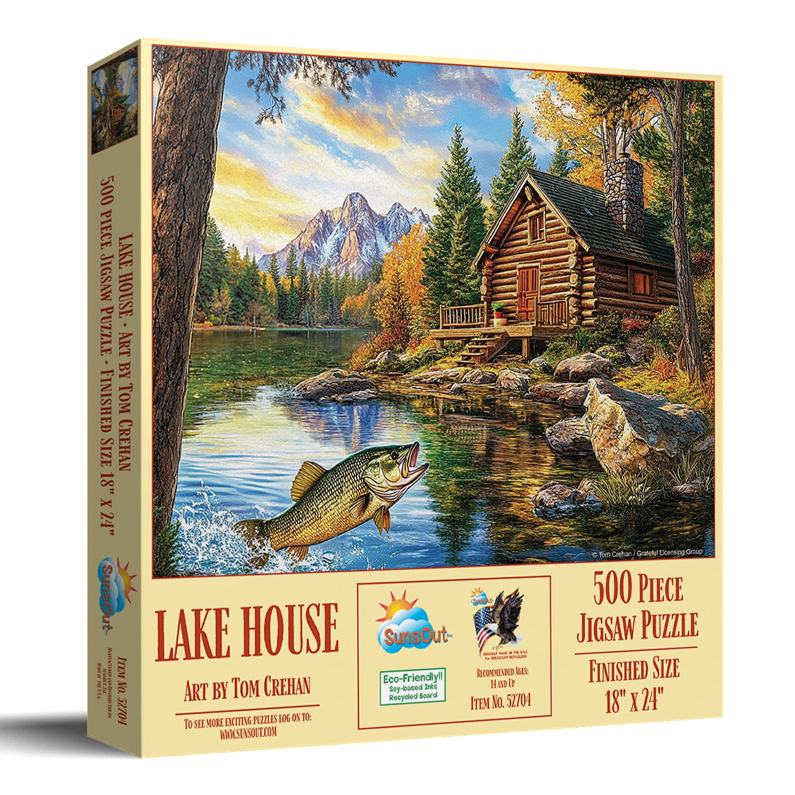 SUNSOUT INC - Lake house - 500 pc Jigsaw Puzzle by Artist: Tom Crehan ...