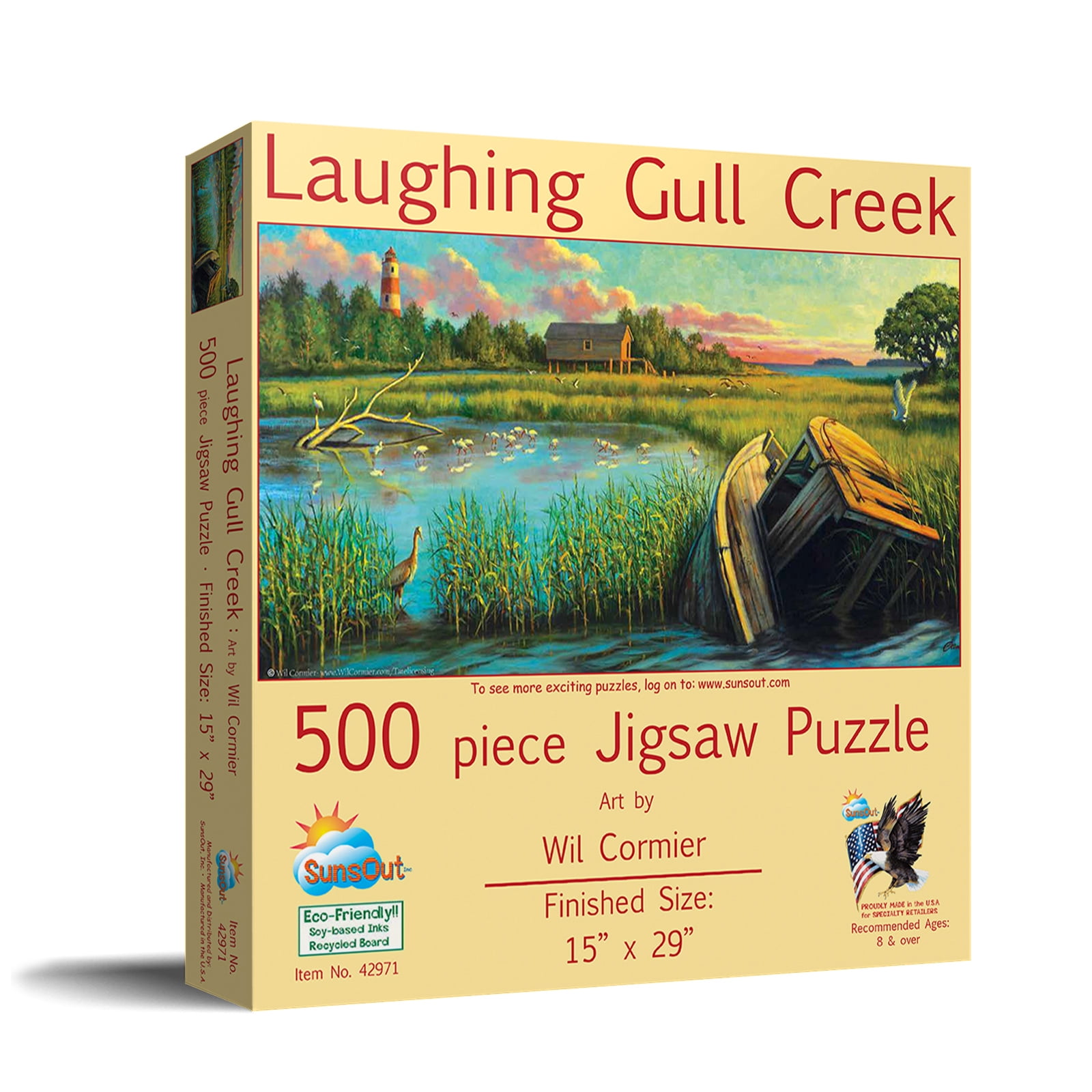 SUNSOUT INC - Laughing Gull Creek - 500 pc Jigsaw Puzzle by Artist: Wil ...