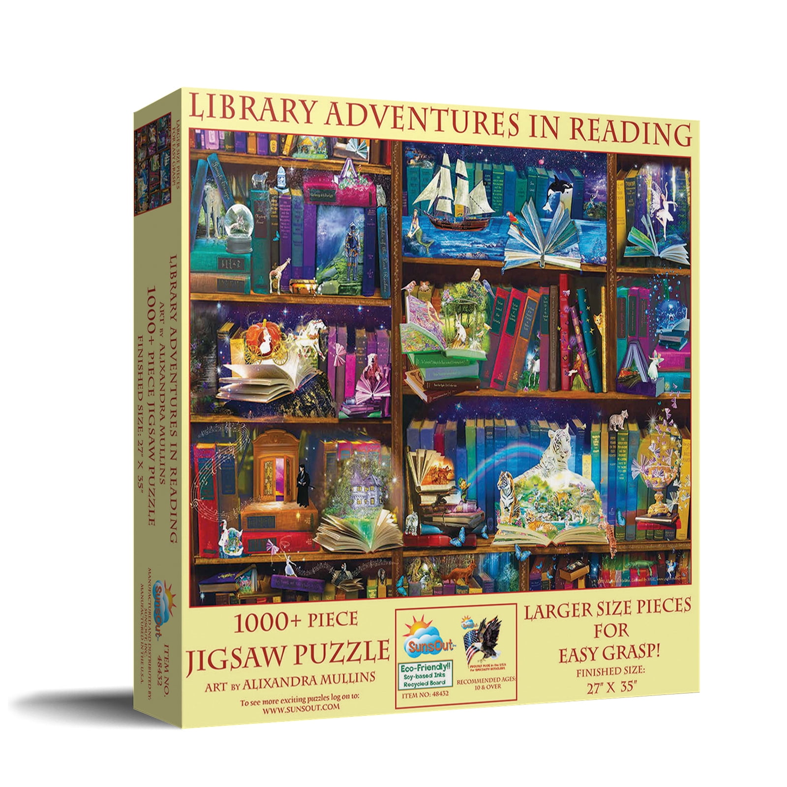 SUNSOUT INC - Library Adventures in Reading - 1000 pc Large Pieces ...