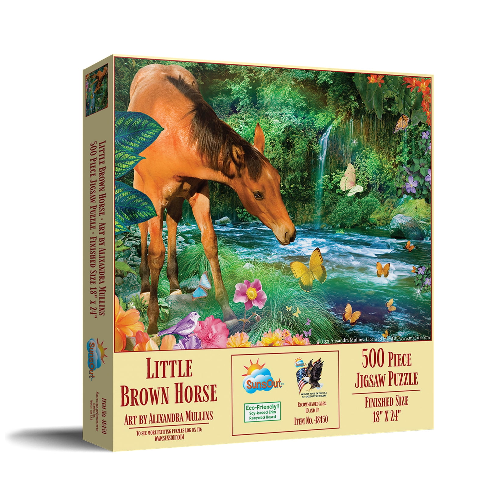 SUNSOUT INC - Little Brown Horse - 500 pc Jigsaw Puzzle by Artist ...