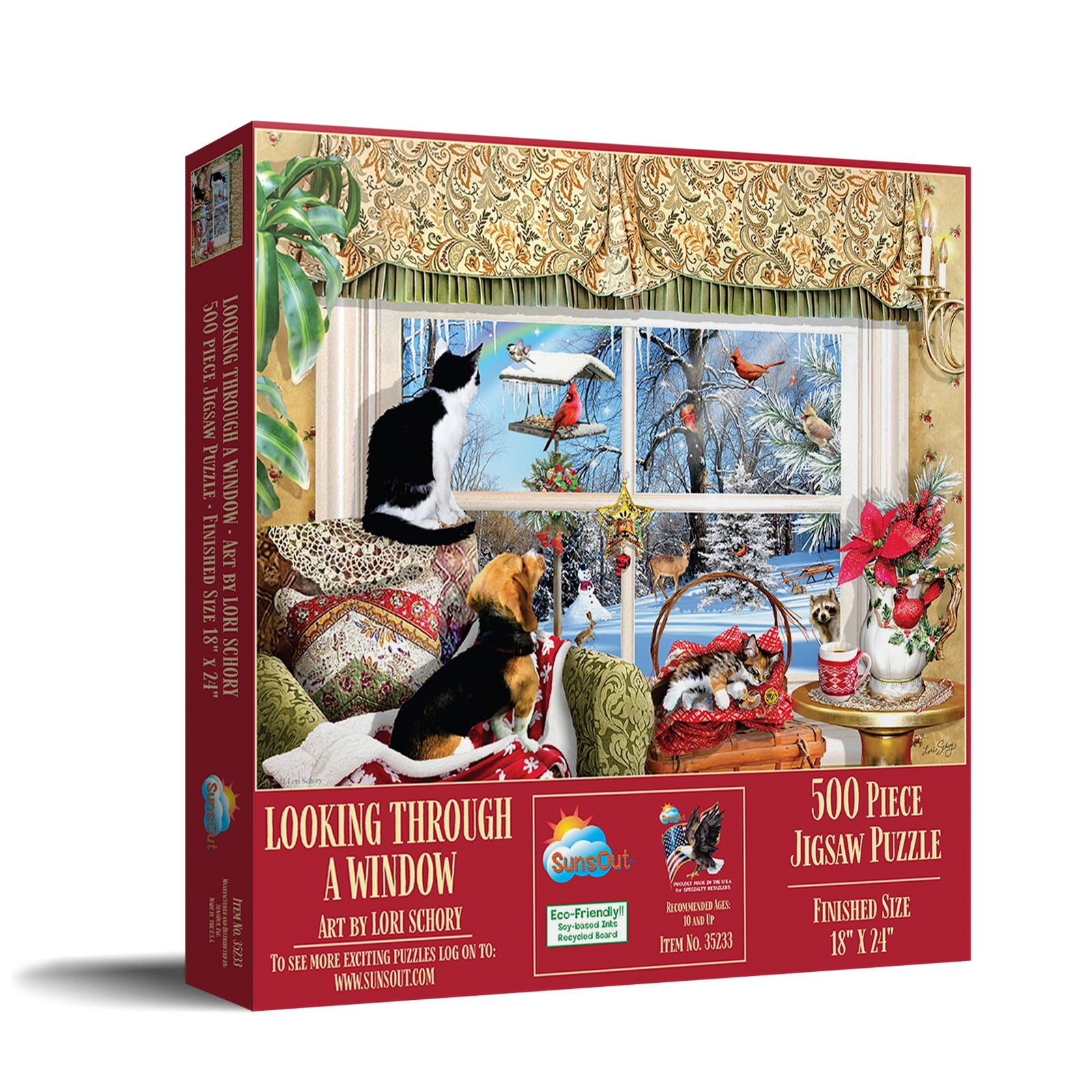 SUNSOUT INC - Looking Through a Window - 500 pc Jigsaw Puzzle by Artist ...