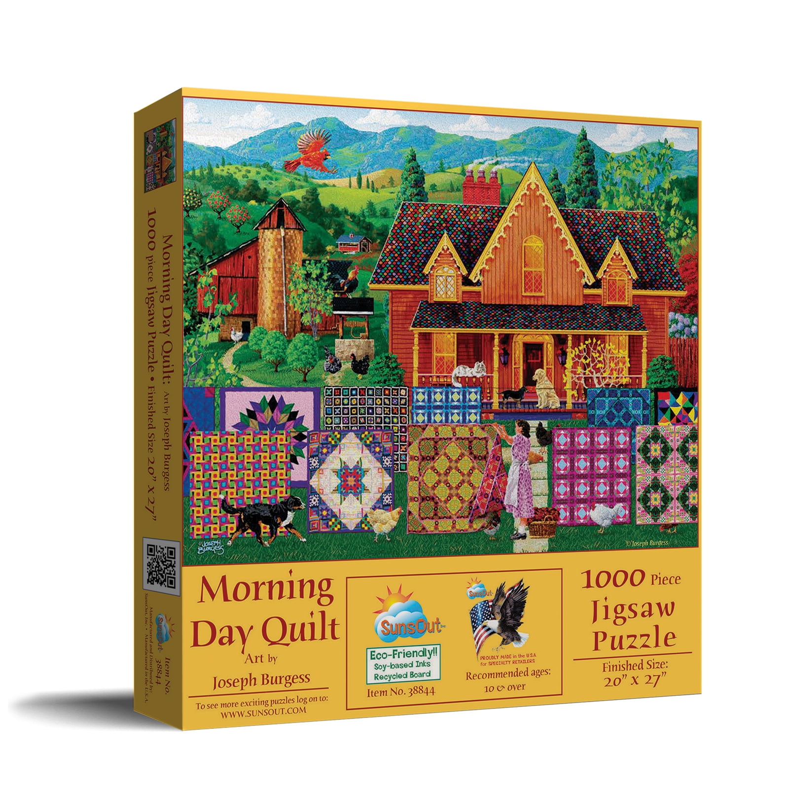 SUNSOUT INC - Morning Day Quilt - 1000 pc Jigsaw Puzzle by Artist ...
